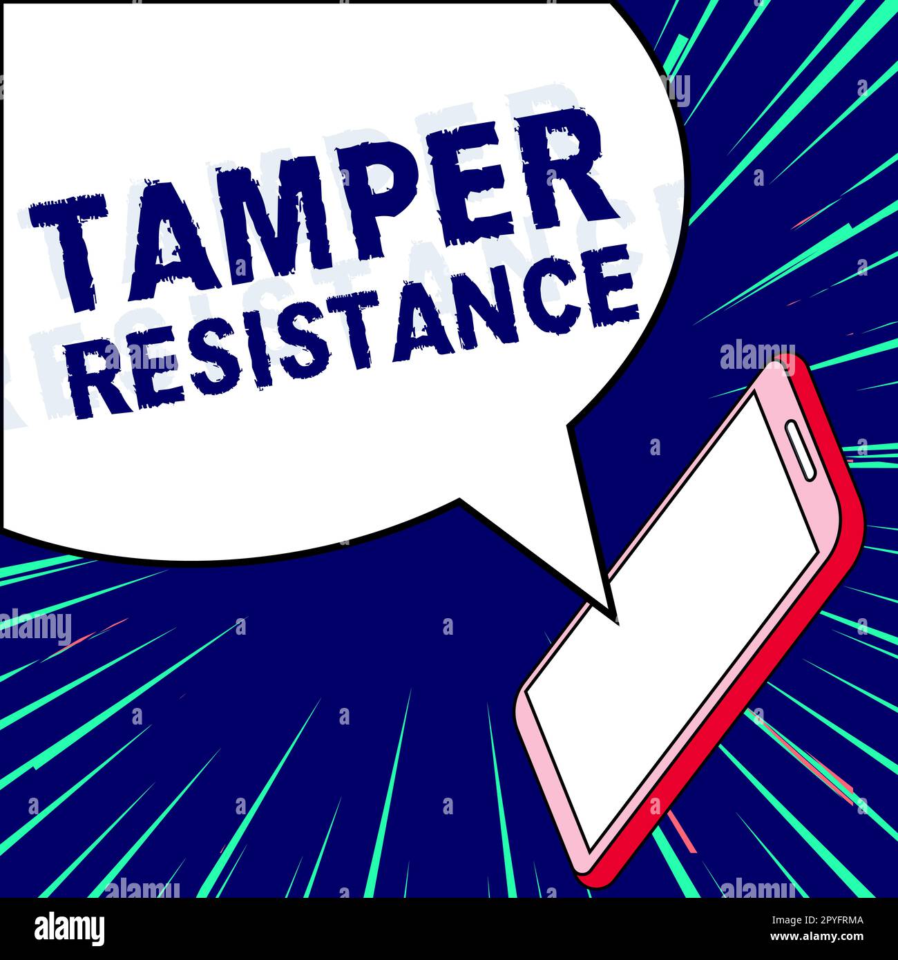 Hand writing sign Tamper Resistance. Concept meaning resilent to ...