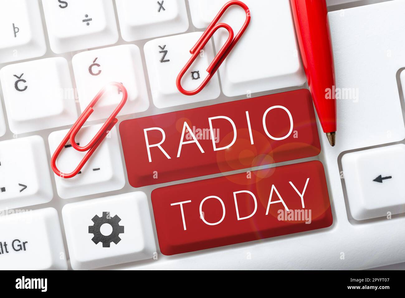 Text showing inspiration Radio. Word Written on transmission reception ...