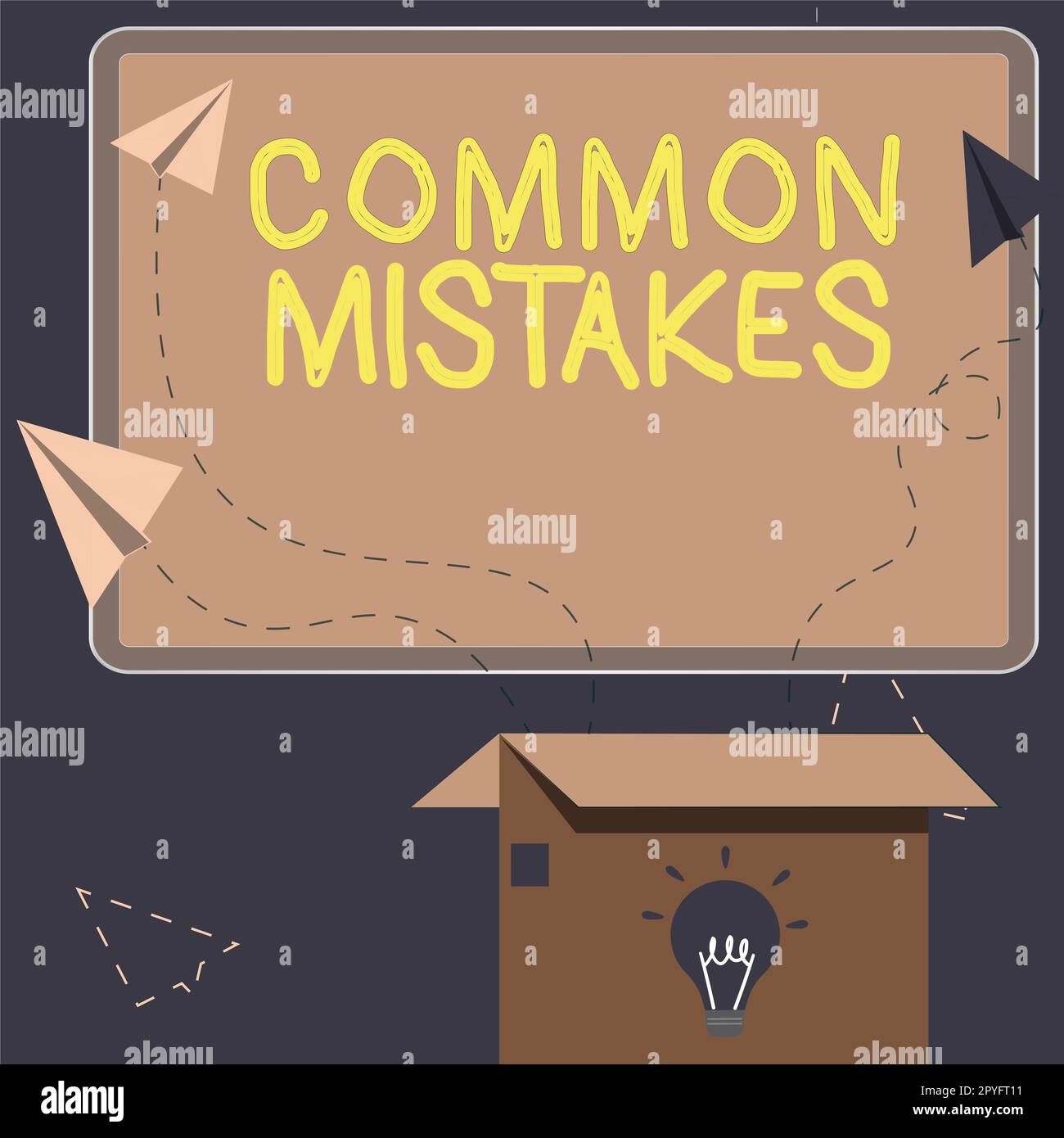 Sign displaying Common Mistakes. Internet Concept actions that are ...