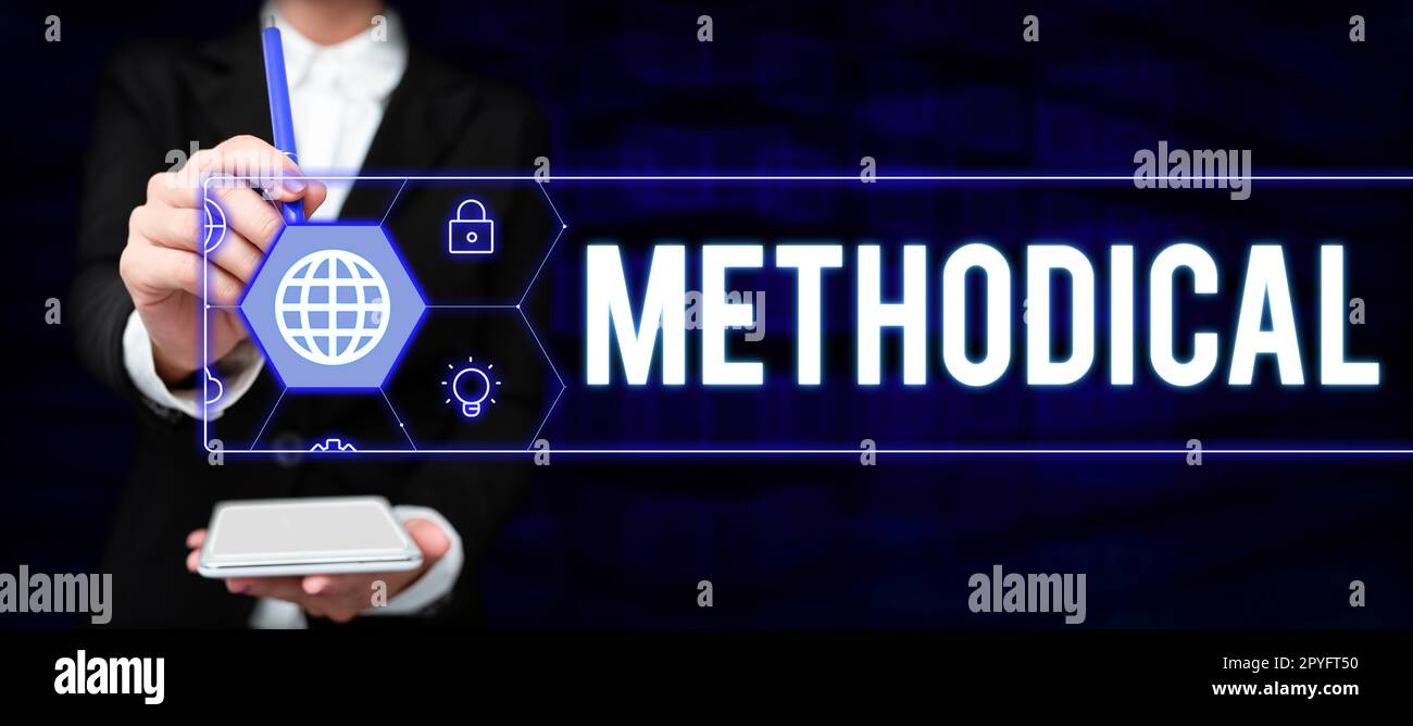 Text showing inspiration Methodical. Business overview System of Methods used in a study or ...