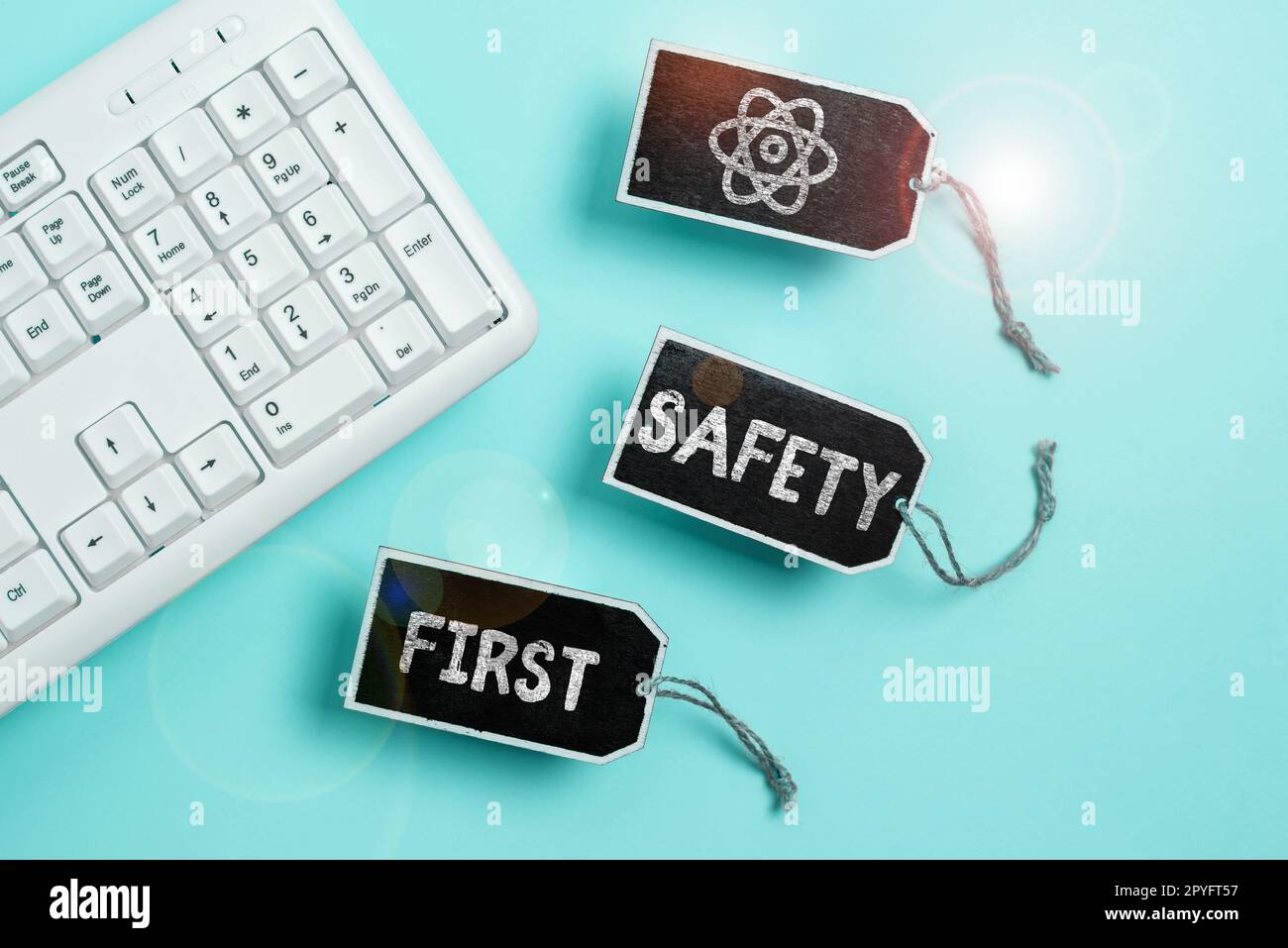 Hand writing sign Safety First. Conceptual photo Avoid any unnecessary ...