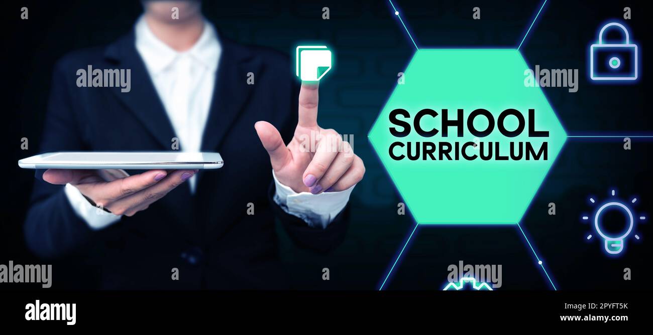 Conceptual display School Curriculum. Business idea designed to provide ...