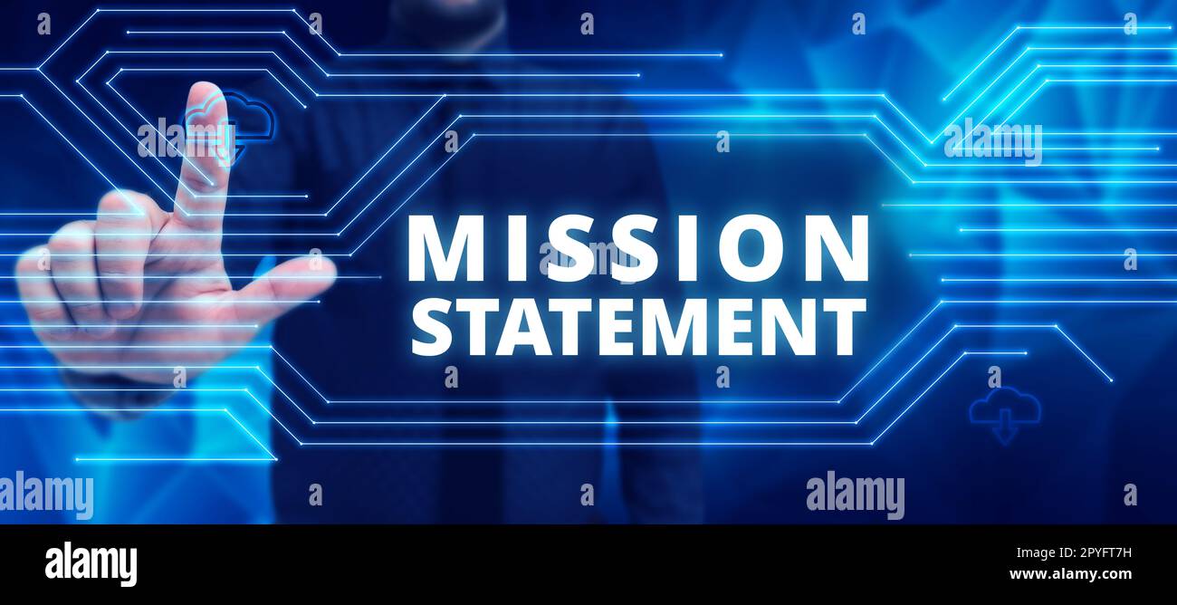 Conceptual display Mission Statement. Word Written on Formal summary of ...