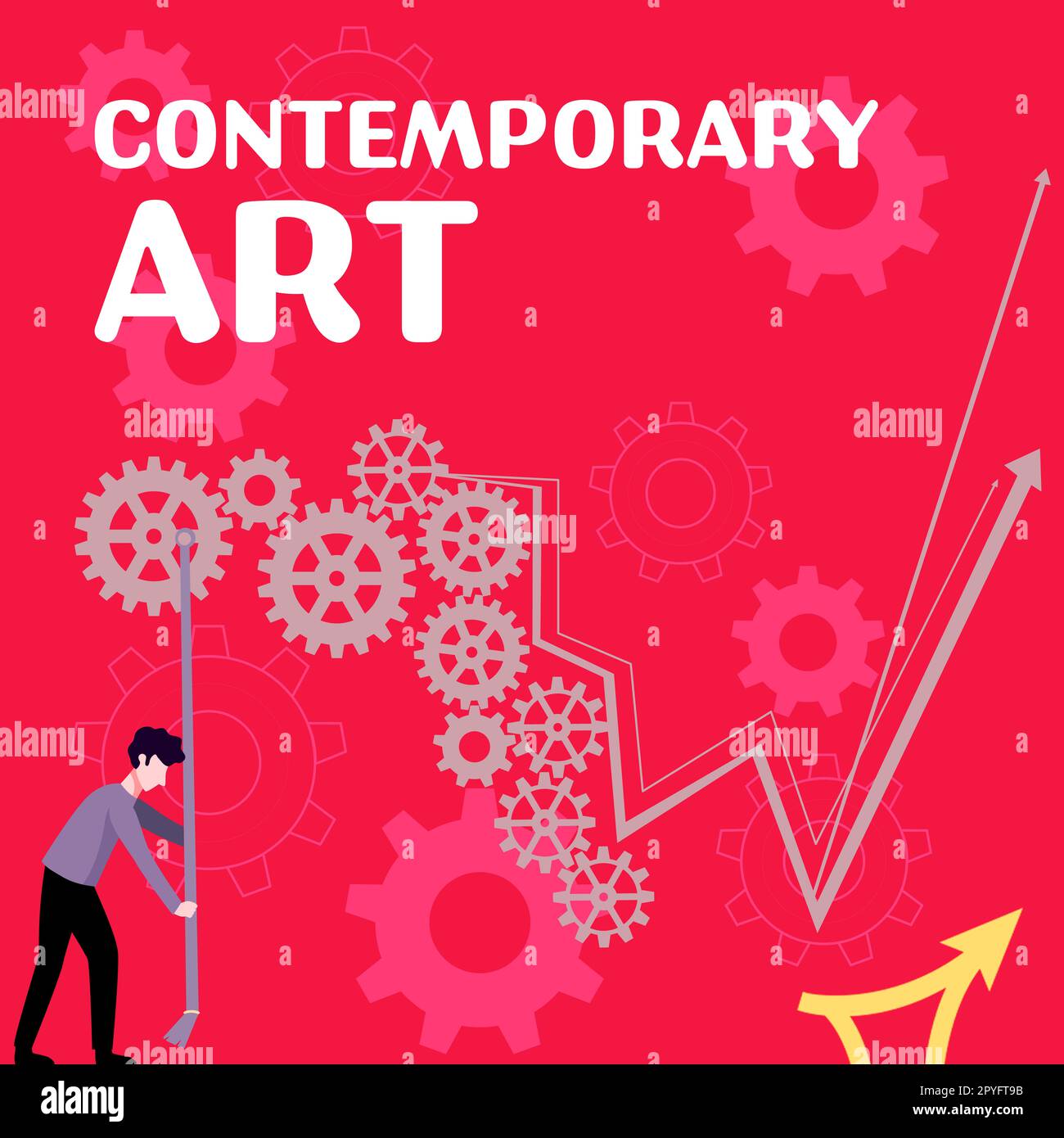 Conceptual display Contemporary Art, Word Written on made today by ...