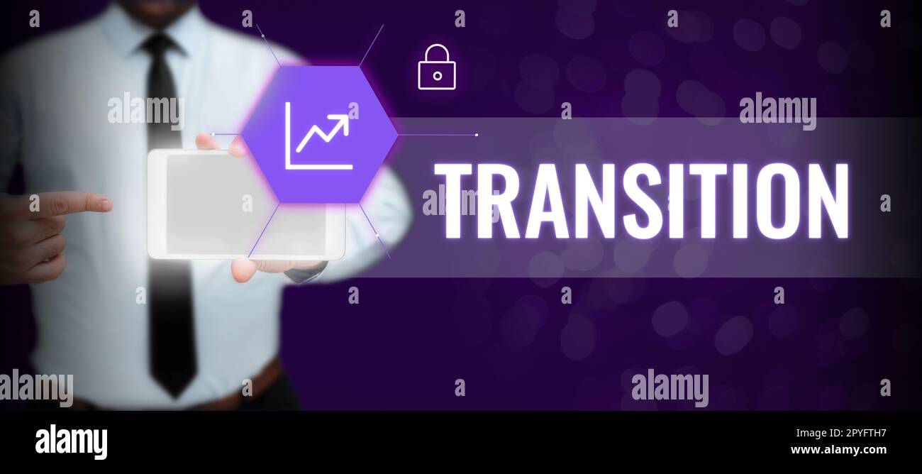 Conceptual caption Transition. Business showcase a dramatic or sweeping ...