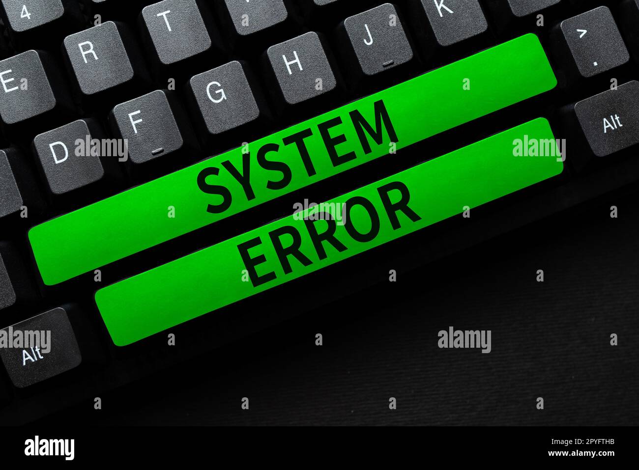 Text caption presenting System Error. Business showcase Technological ...