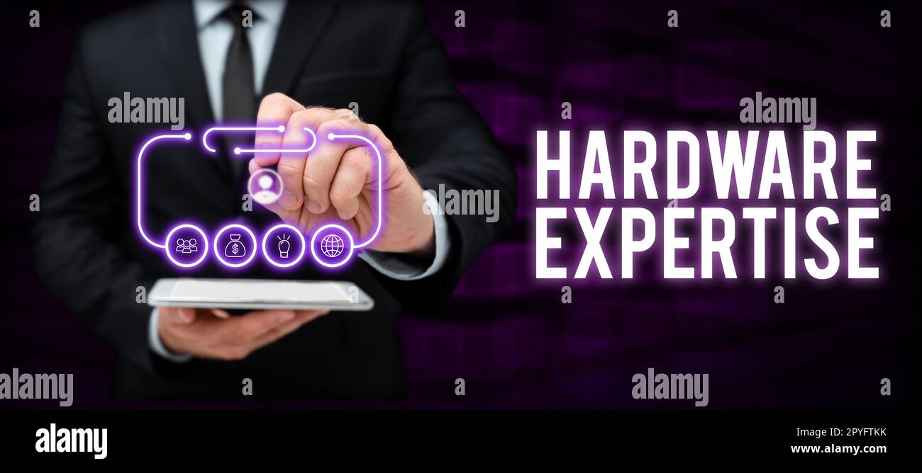 Conceptual caption Hardware Expertise. Word Written on machines and ...