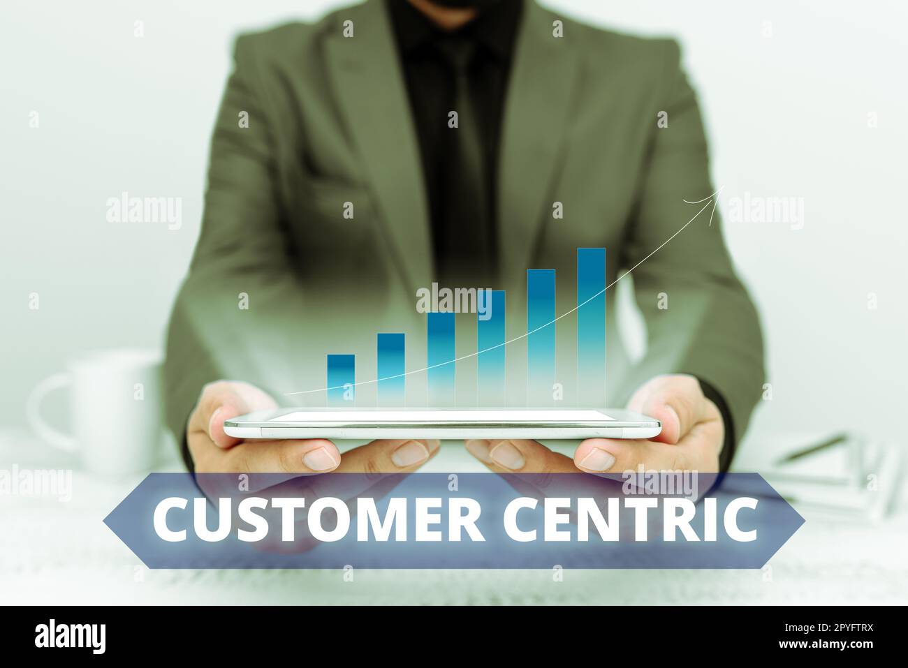 Conceptual Caption Customer Centric Internet Concept Process Of