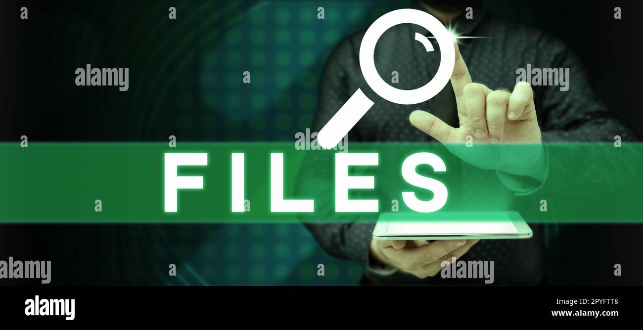 Writing displaying text Files. Business showcase Folder box for holding ...