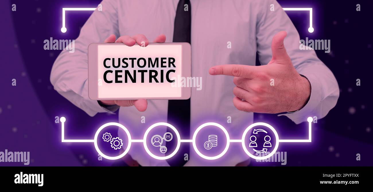 Writing displaying text Customer Centric. Business concept process of ... Writing displaying text Customer Centric. Business concept process of ...