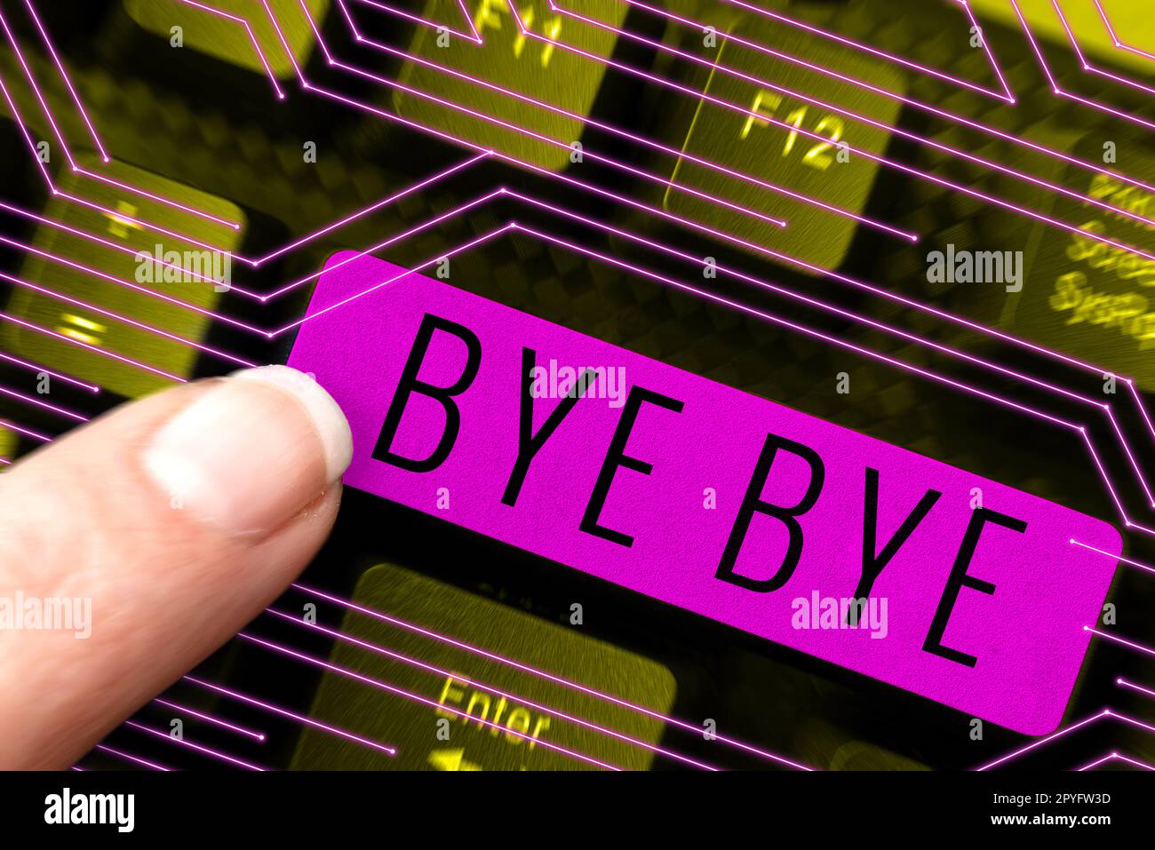 Text showing inspiration Bye Bye. Word Written on Greeting for leaving ...