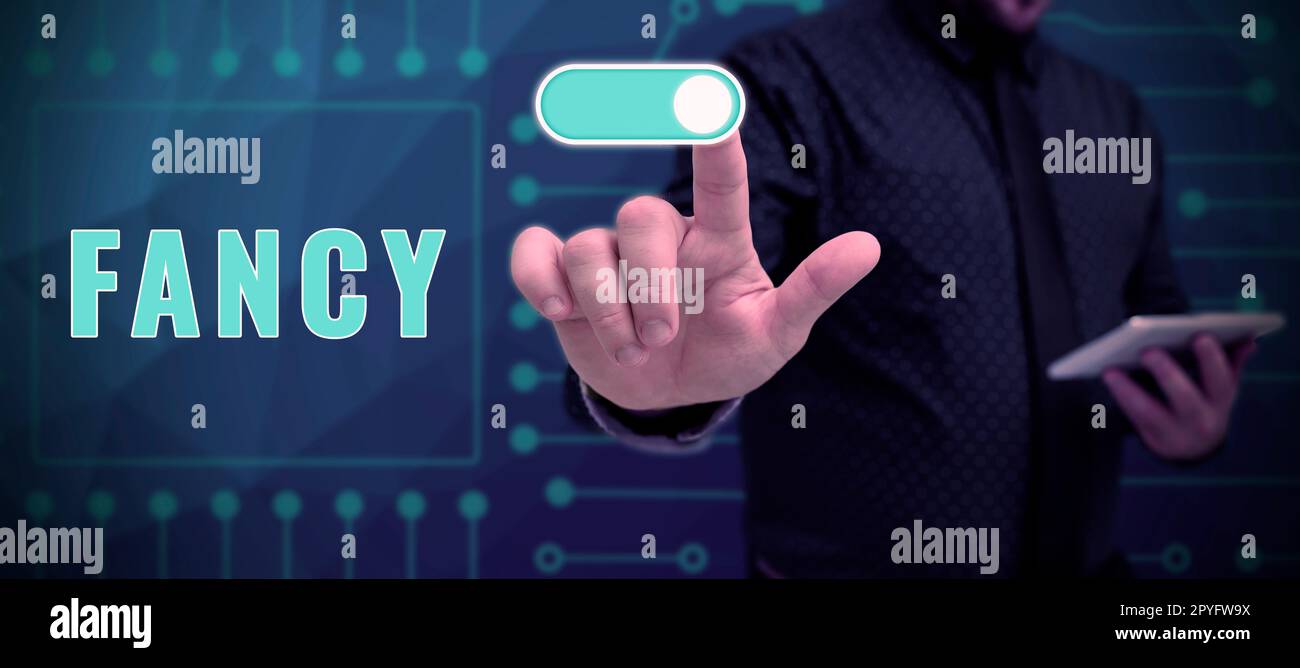 Text caption presenting Fancy. Word for a feeling of liking or ...