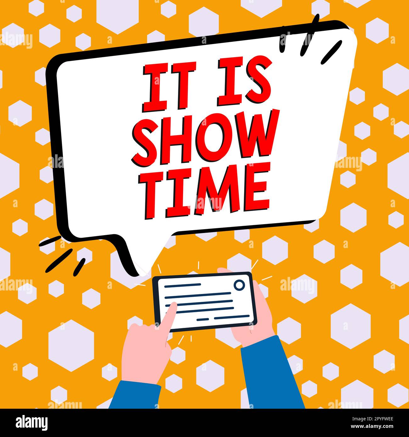 Text showing inspiration It Is Show Time. Concept meaning entertainment ...