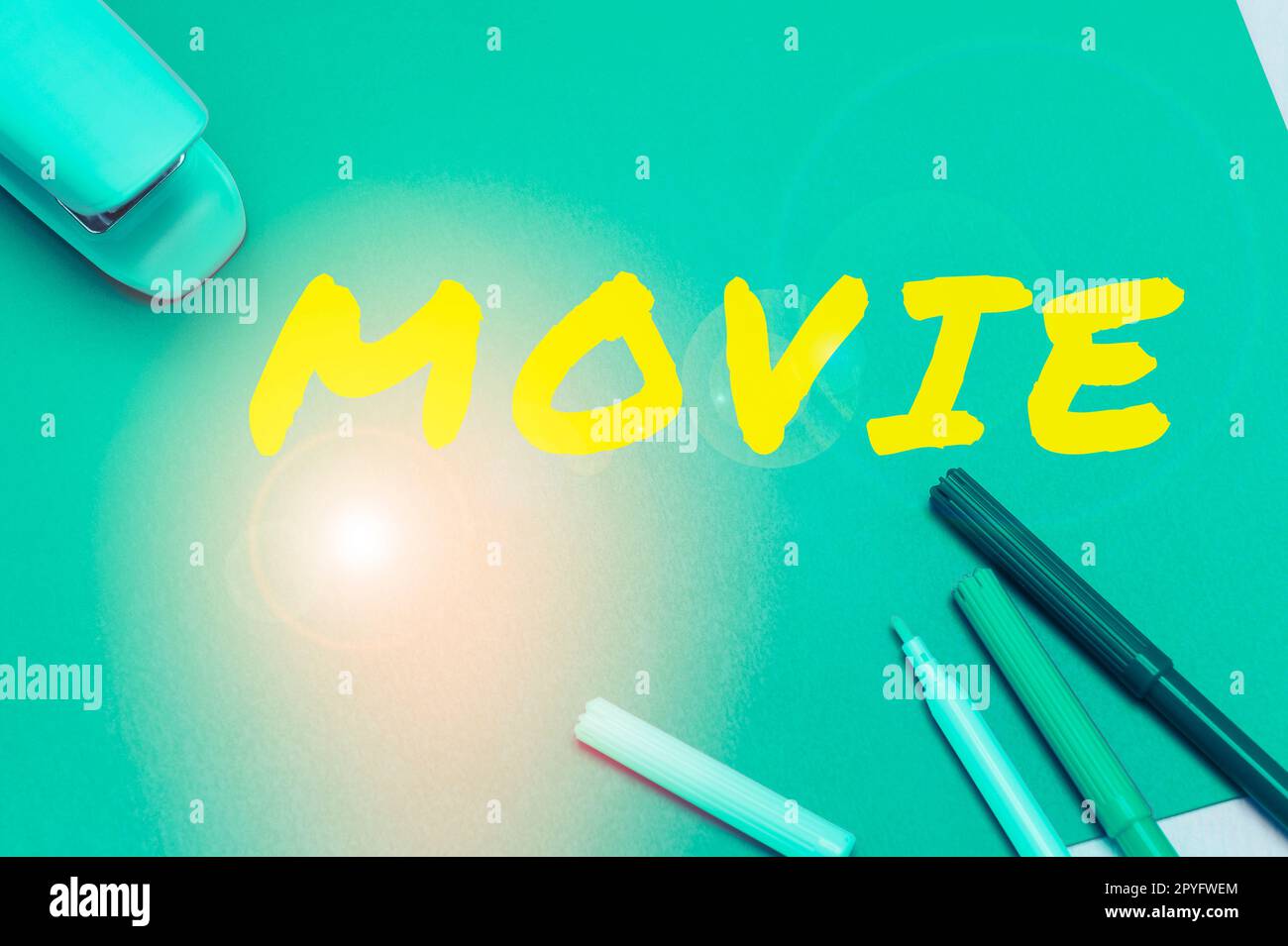 Hand writing sign Movie. Internet Concept Cinema or television film ...
