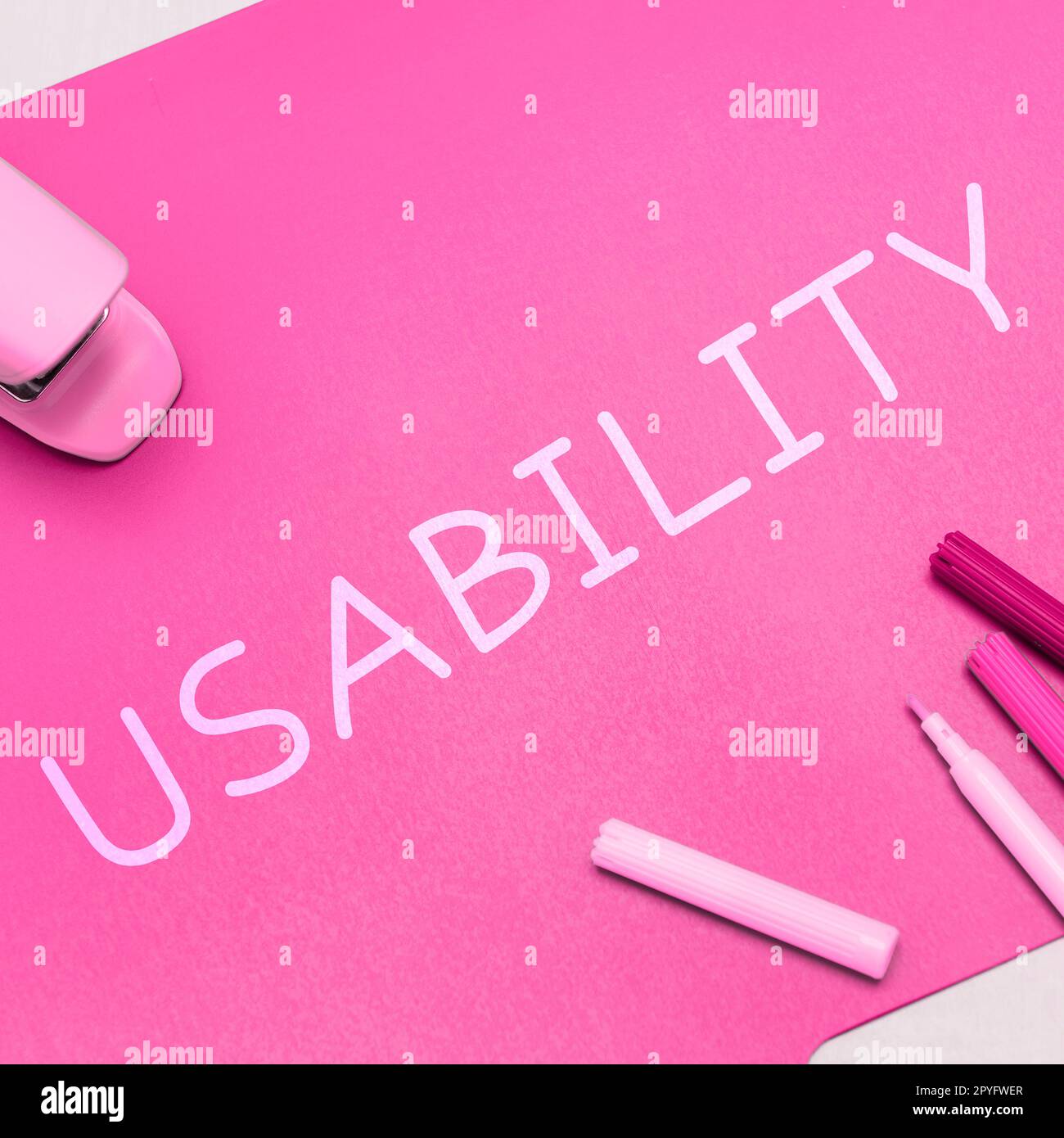 Text showing inspiration Usability. Conceptual photo A word assosiated ...