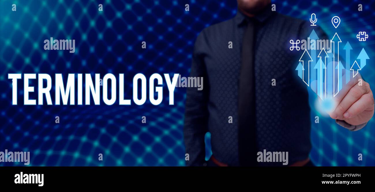 Conceptual caption Terminology. Conceptual photo Terms used with ...