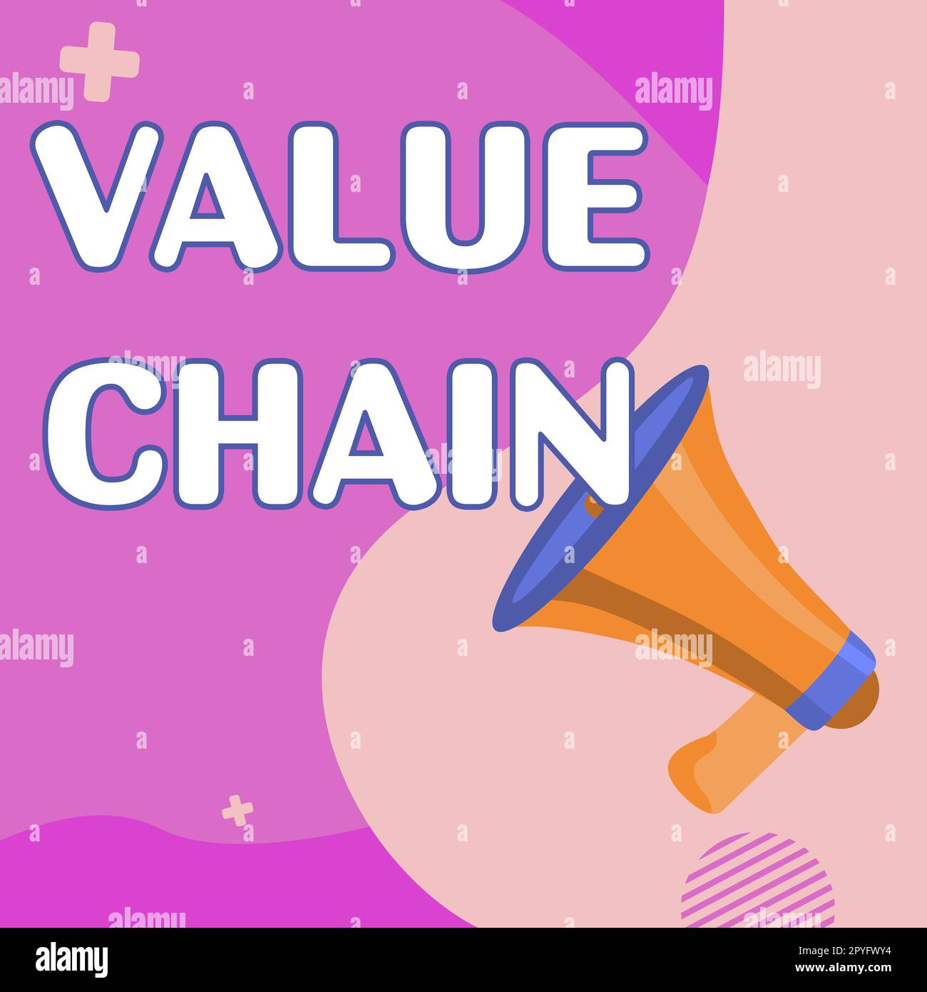 Text sign showing Value Chain. Concept meaning Business manufacturing ...