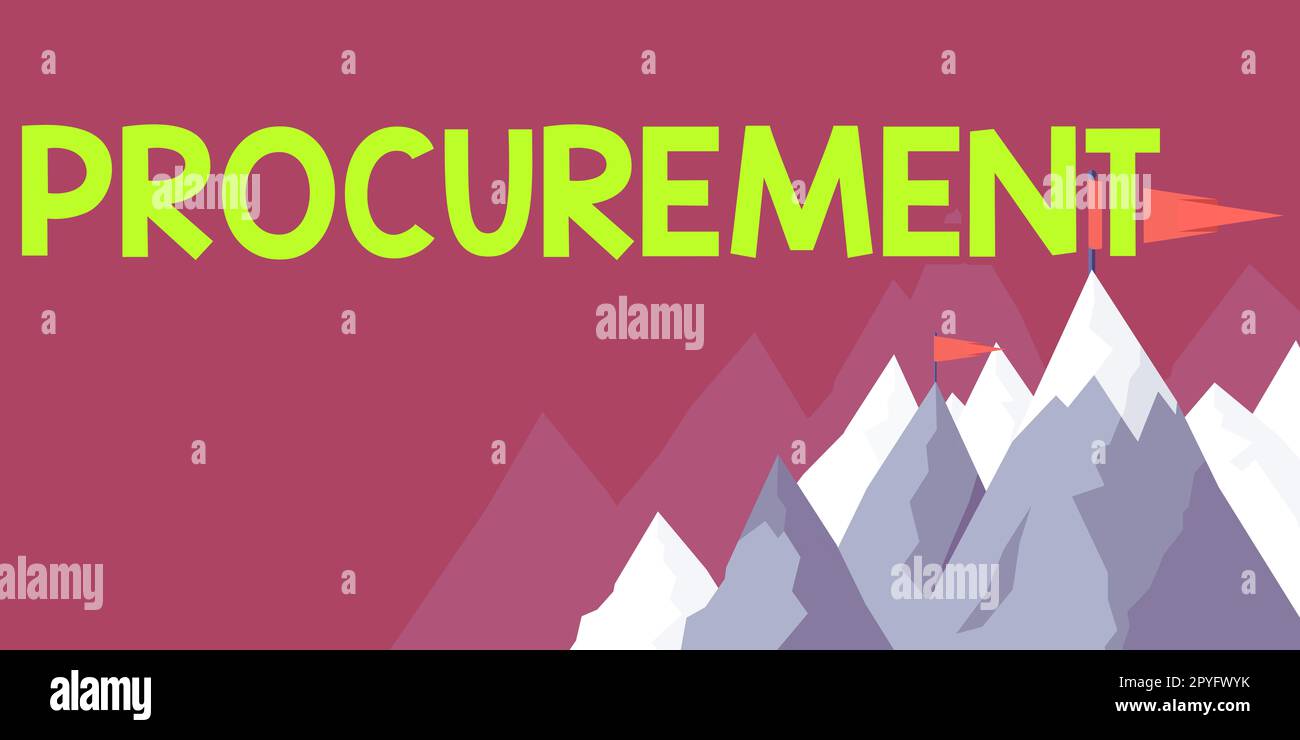 Hand writing sign Procurement. Business idea Procuring Purchase of ...