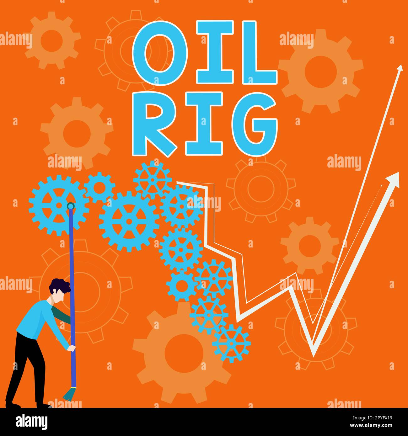 Conceptual display Oil Rig. Business concept large structure with ...
