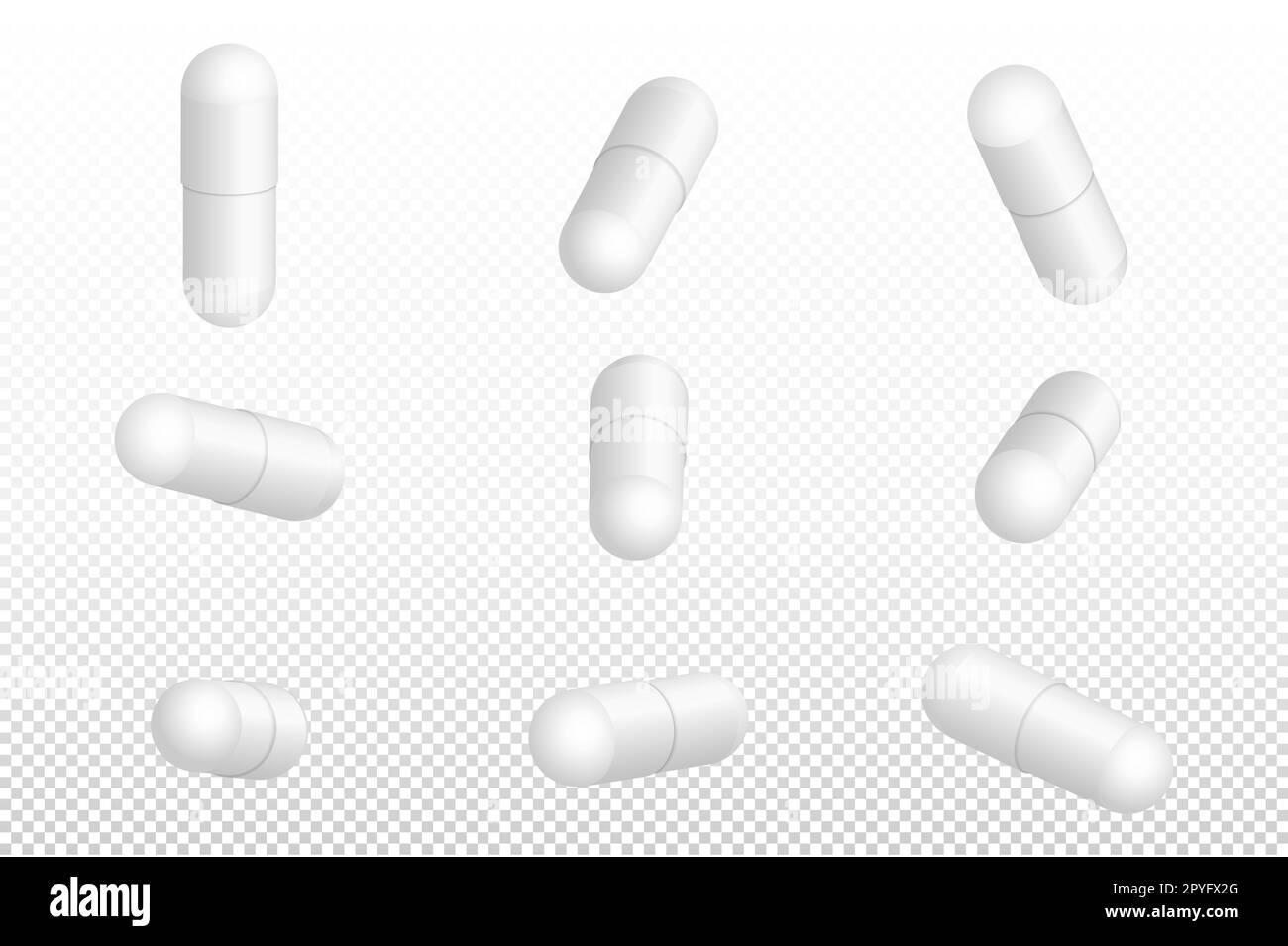 Realistic white medical pills isolated on white background. Vector EPS8 ...