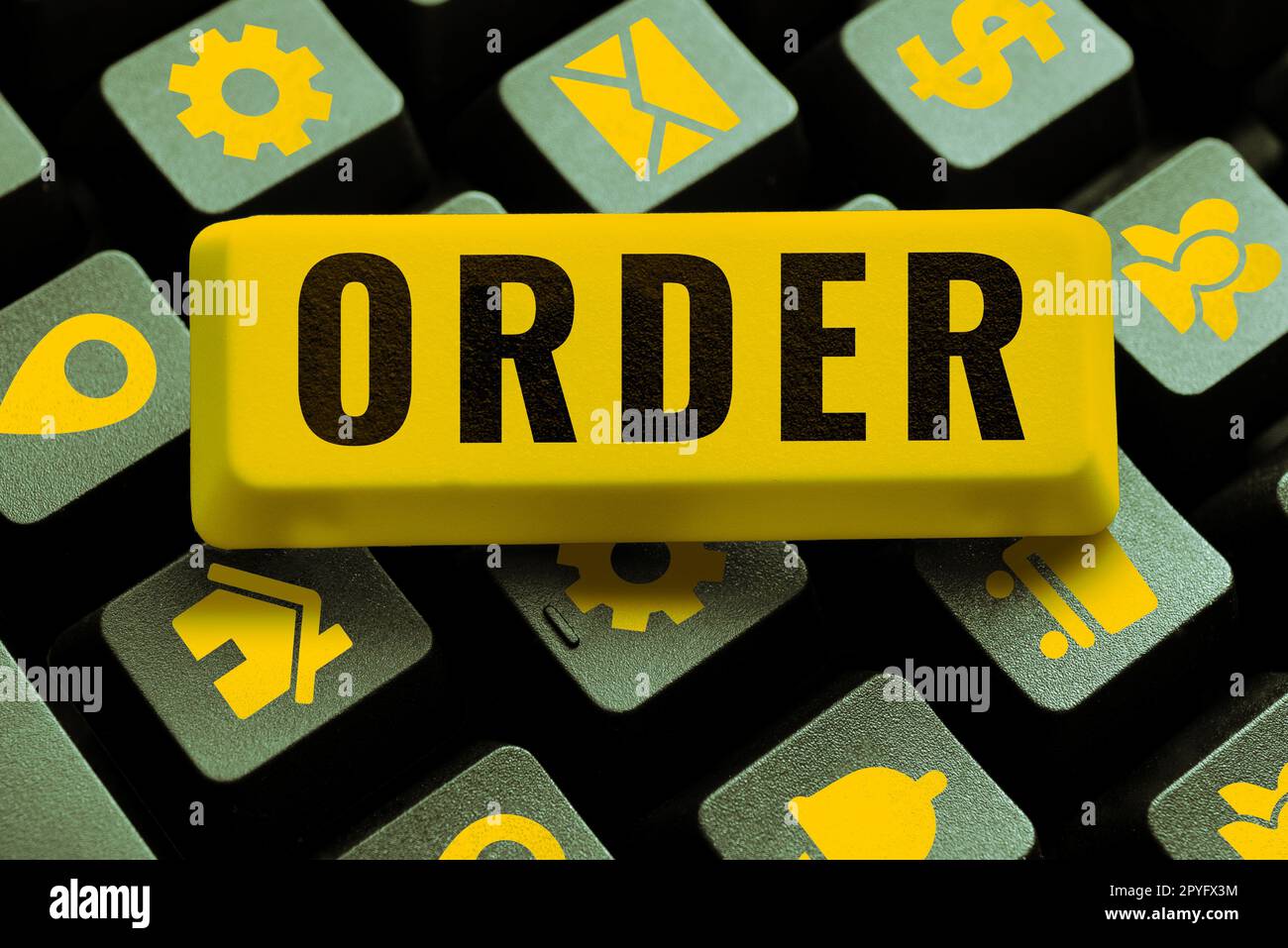 Hand writing sign Order. Internet Concept arrangement of people or ...