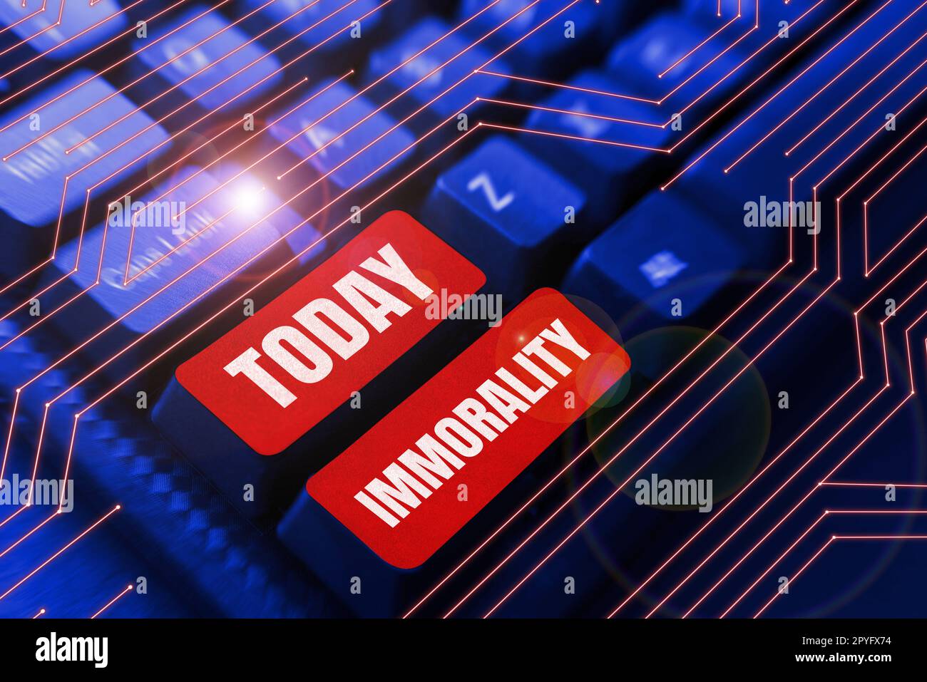 Hand writing sign Immorality. Internet Concept the state or quality of ...