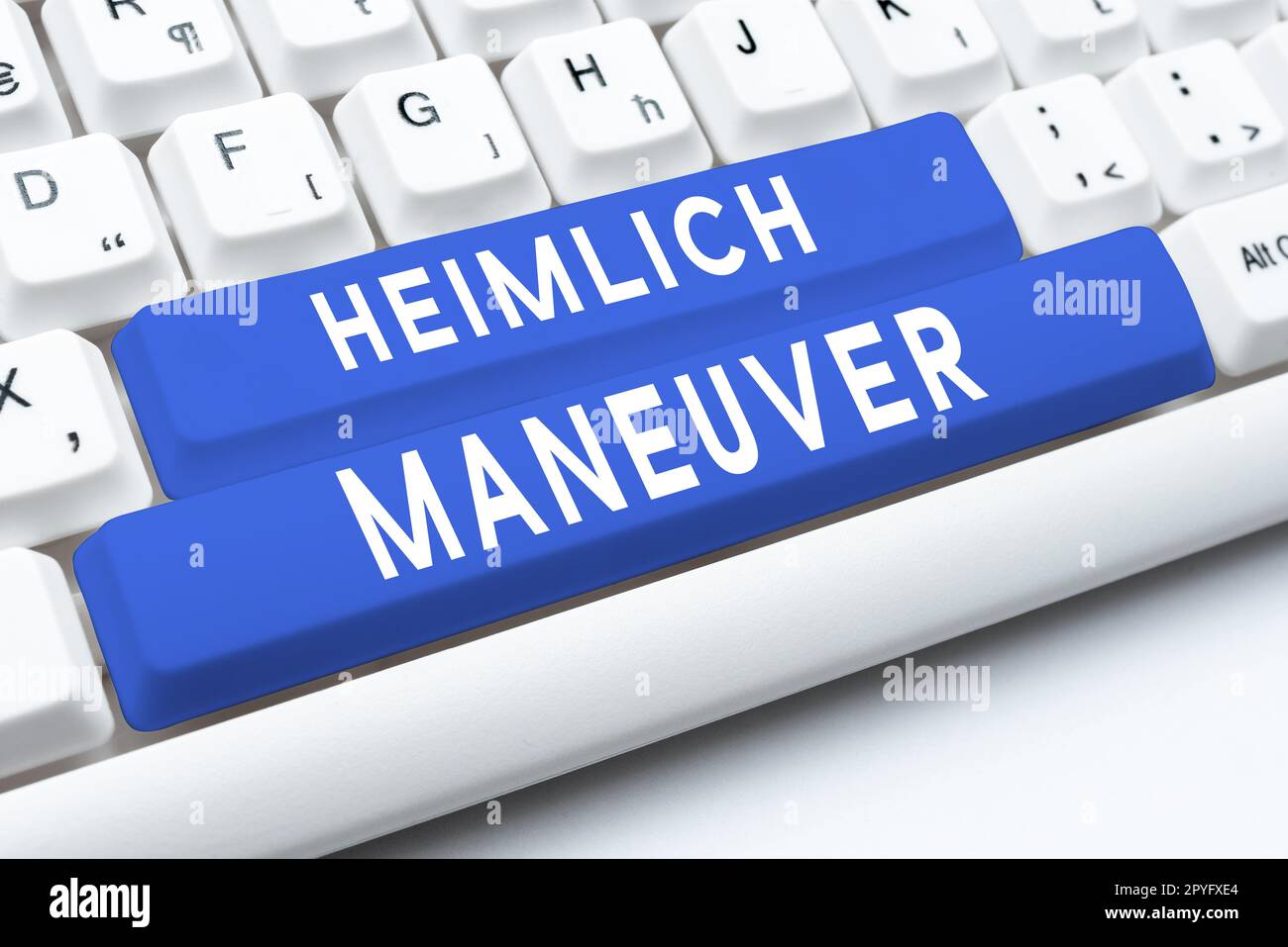 Hand writing sign Heimlich Maneuver. Business overview application of ...