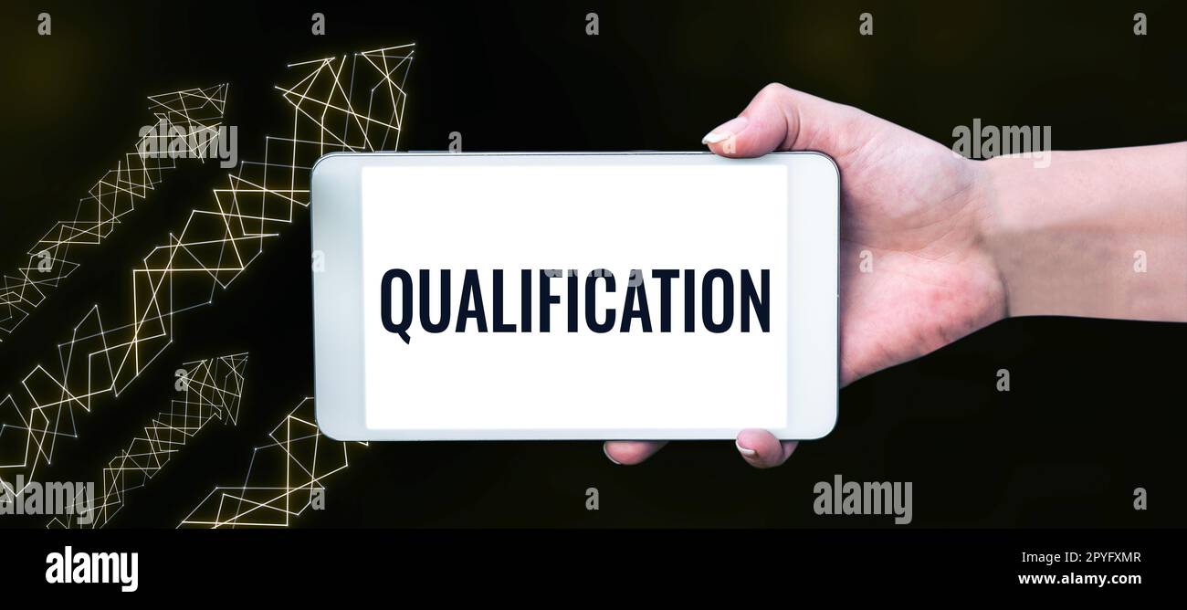 Conceptual display Qualification. Business concept Officially ...
