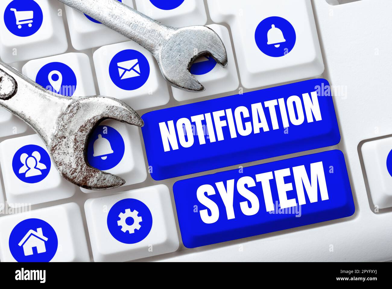 Conceptual display Notification System. Internet Concept Do not forget ...