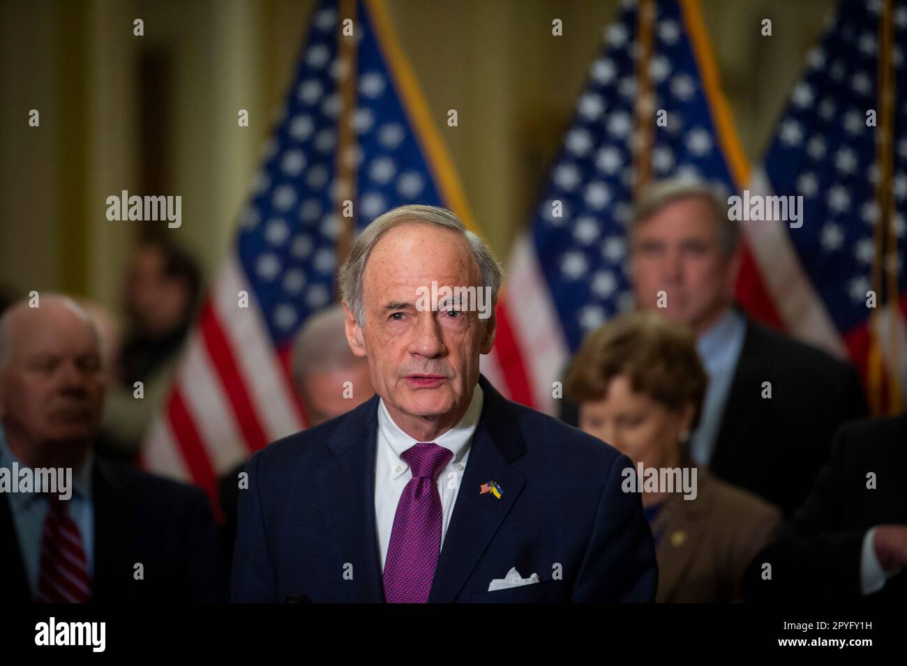 United States Senator Tom Carper (Democrat of Delaware) offers remarks ...