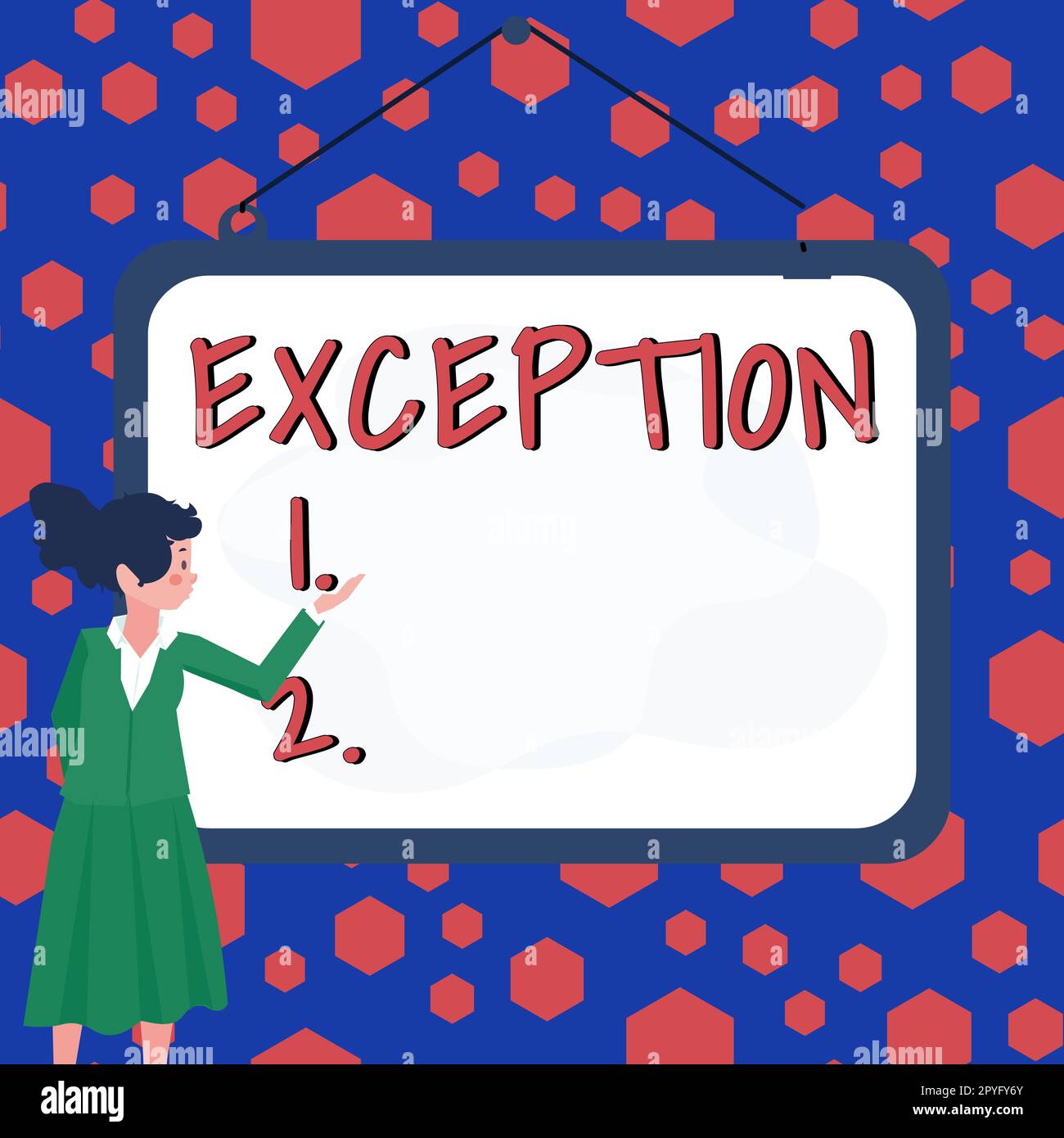 Writing Displaying Text Exception Word For Person Or Thing That Is Excluded From General