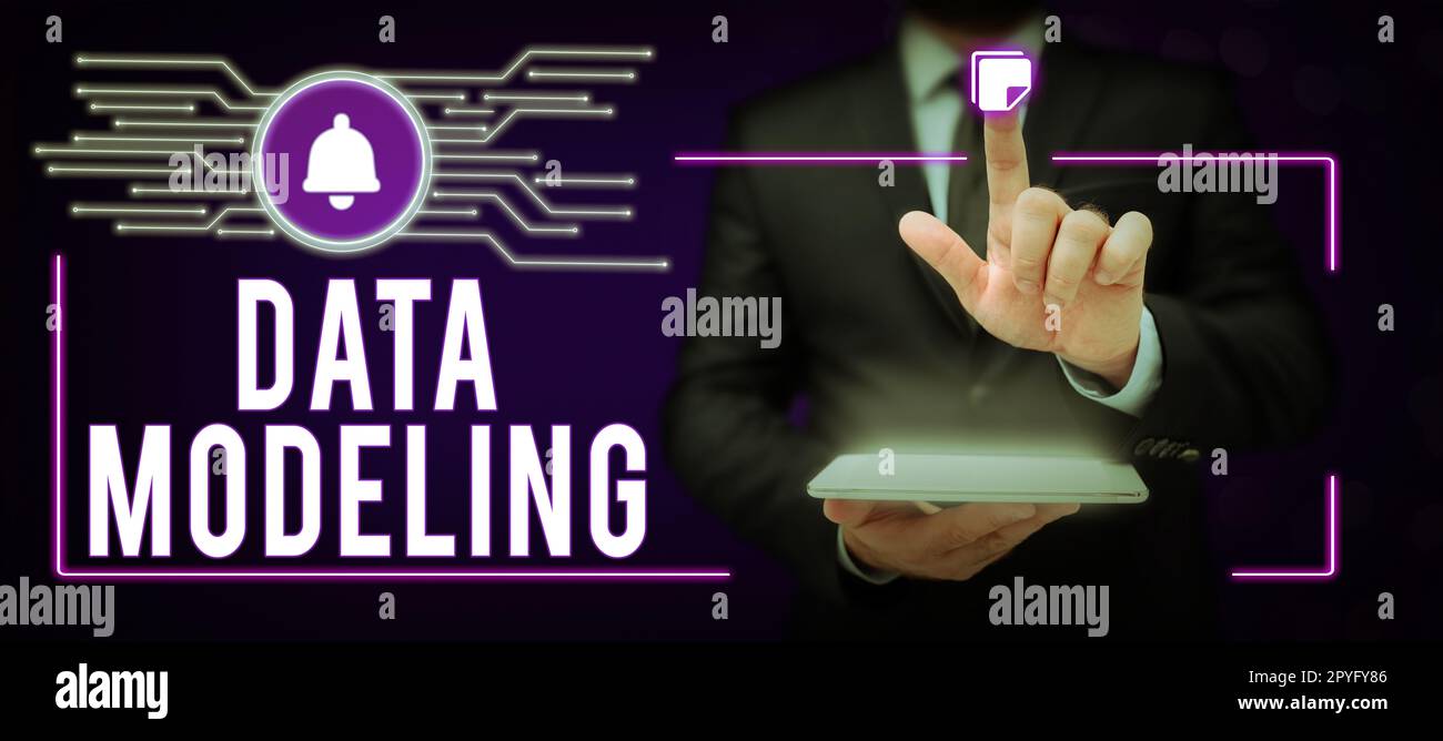 Text Caption Presenting Data Modeling Word Written On Process Of