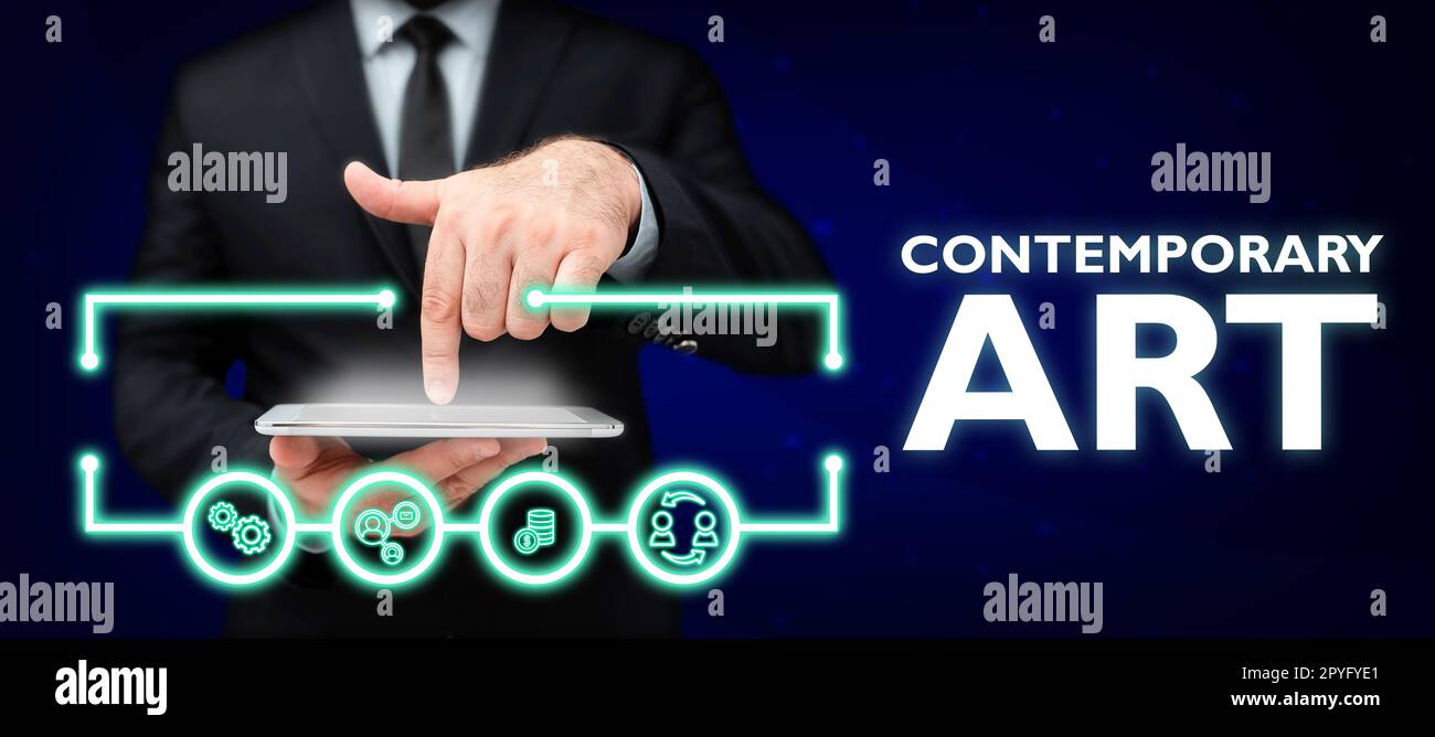 Inspiration showing sign Contemporary Art. Business idea made today by ...