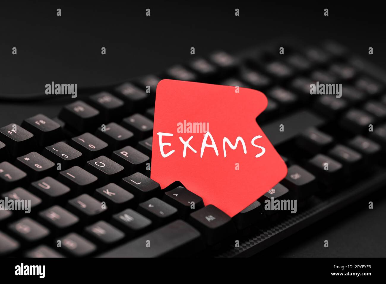 Handwriting text Exams. Word Written on test of a specified kind to ...