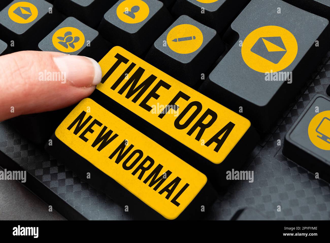 Text sign showing Time For A New Normal. Internet Concept Make a big ...