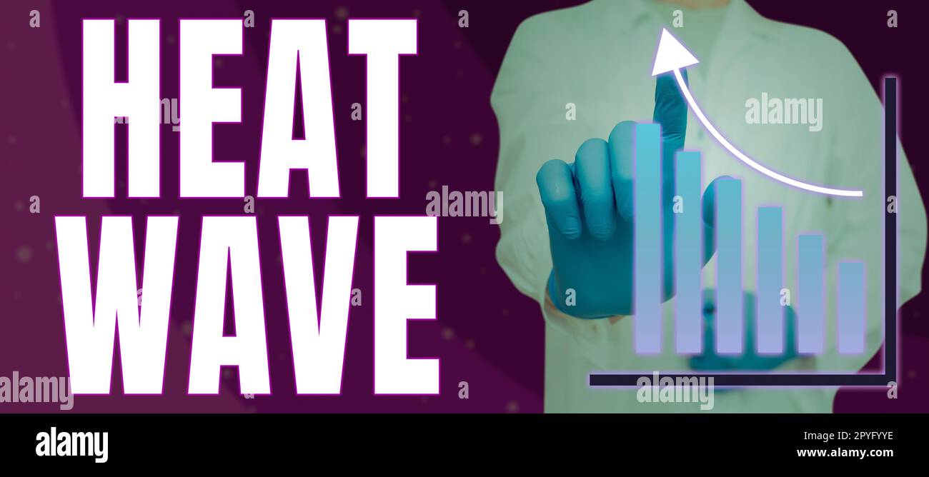 Conceptual display Heat Wave. Business approach a prolonged period of ...