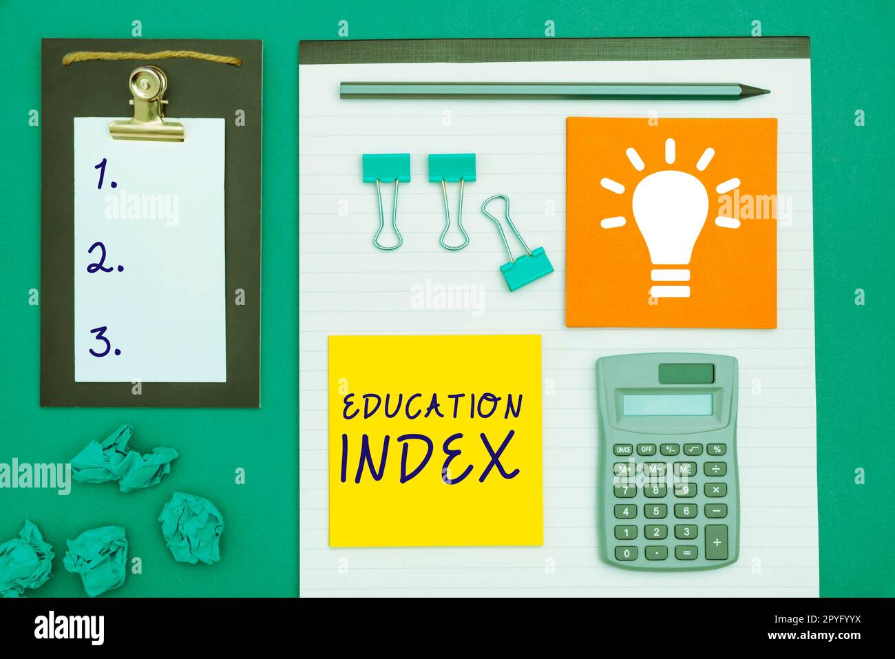 Writing displaying text Education Index. Business approach aiming to ...