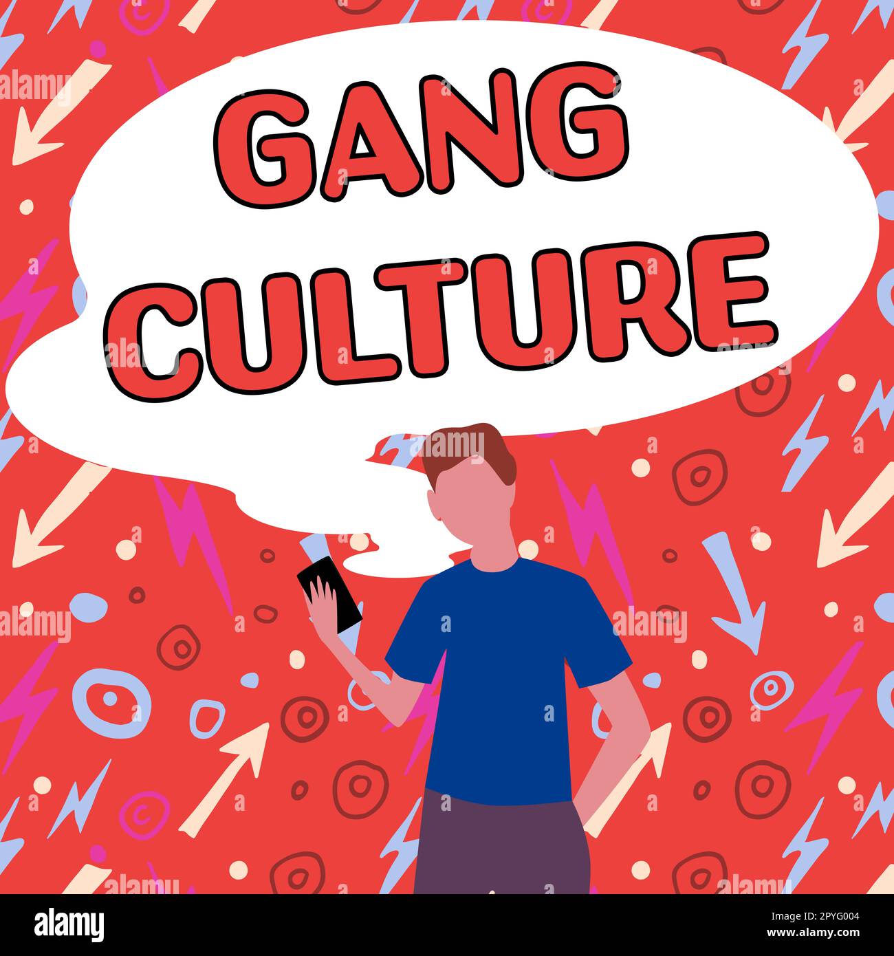 Sign displaying Gang Culture. Word for particular organization of ...