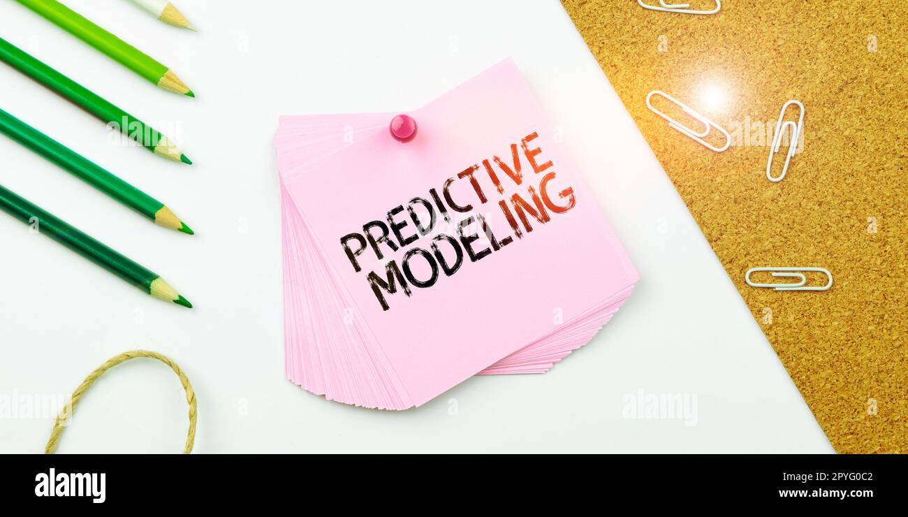 Text sign showing Predictive Modeling. Word Written on maintenance ... Text sign showing Predictive Modeling. Word Written on maintenance ...