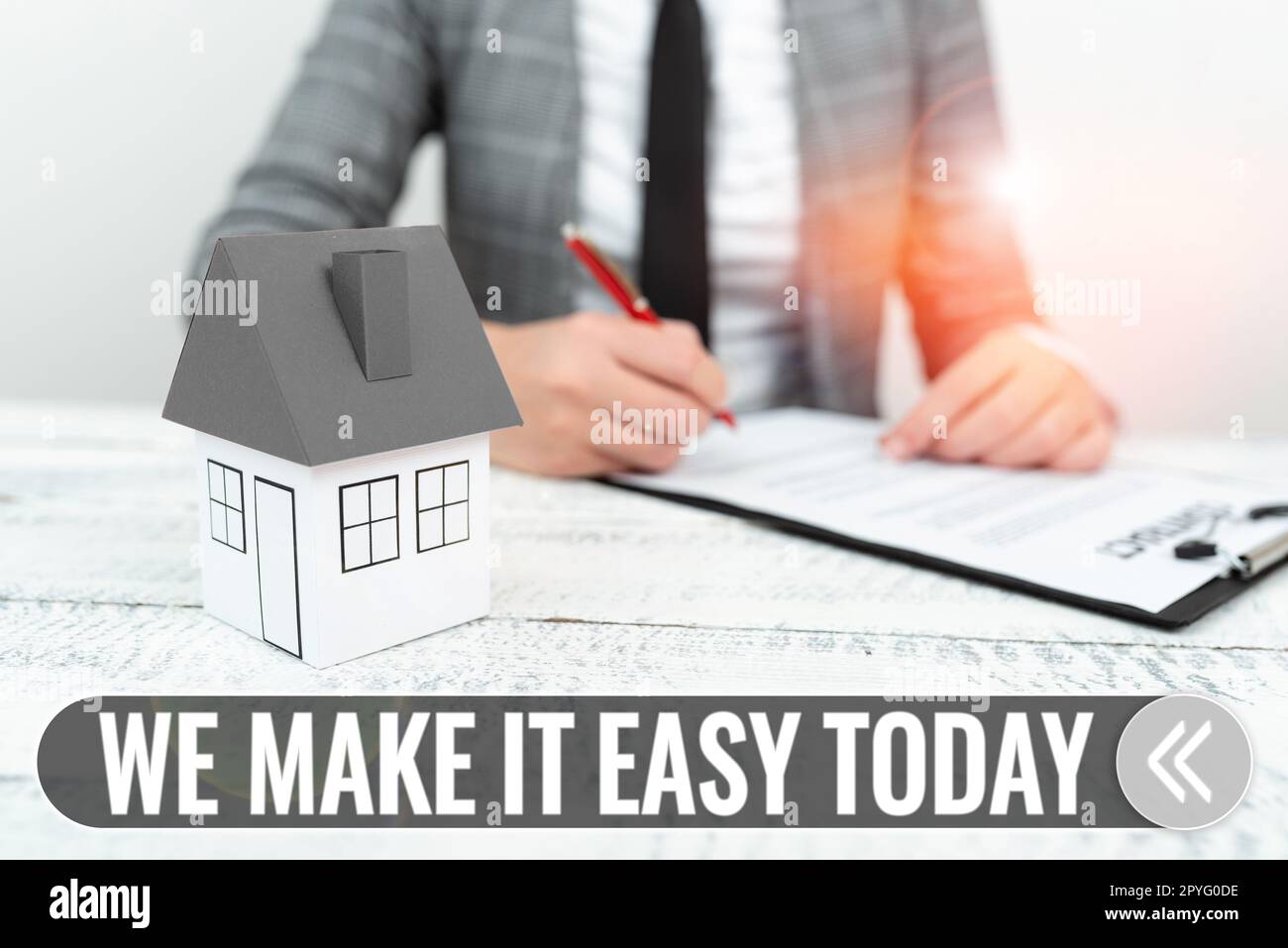 Writing displaying text We Make It Easy Today. Business concept ...