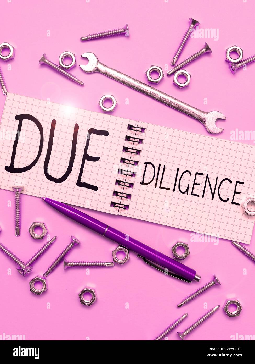 Hand writing sign Due Diligence. Word Written on avoid harming other ...