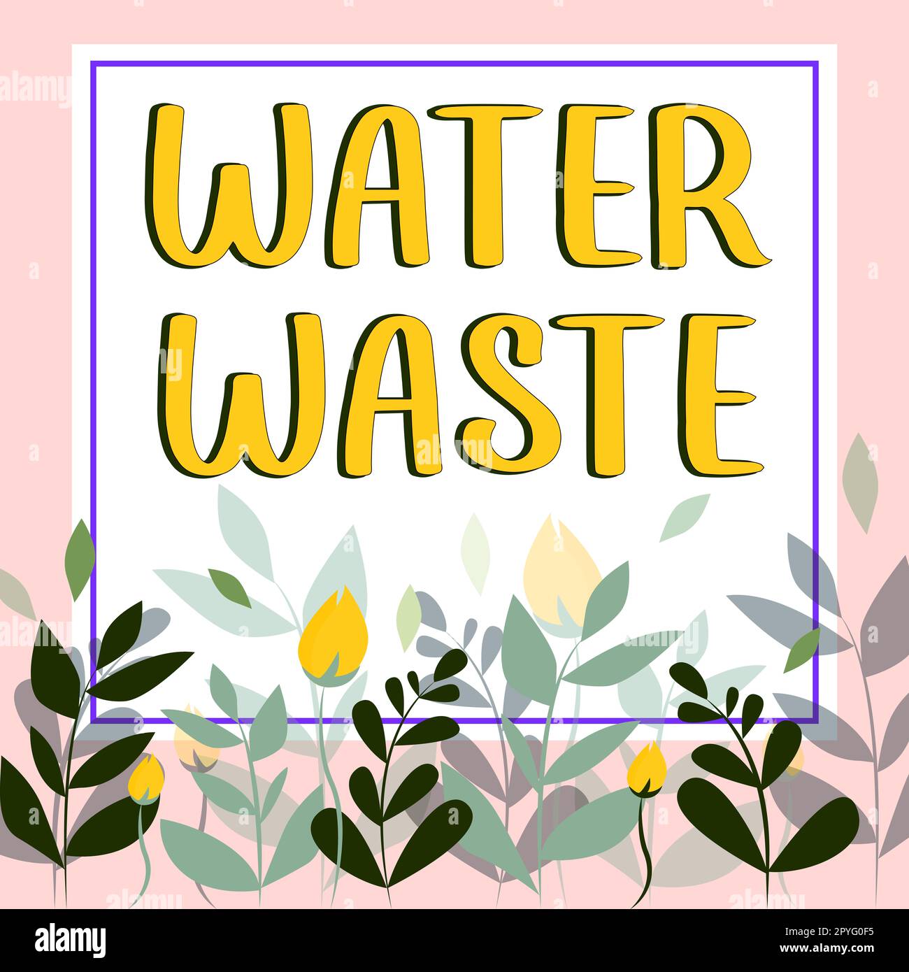 Text sign showing Water Waste. Business showcase liquid that has been ...