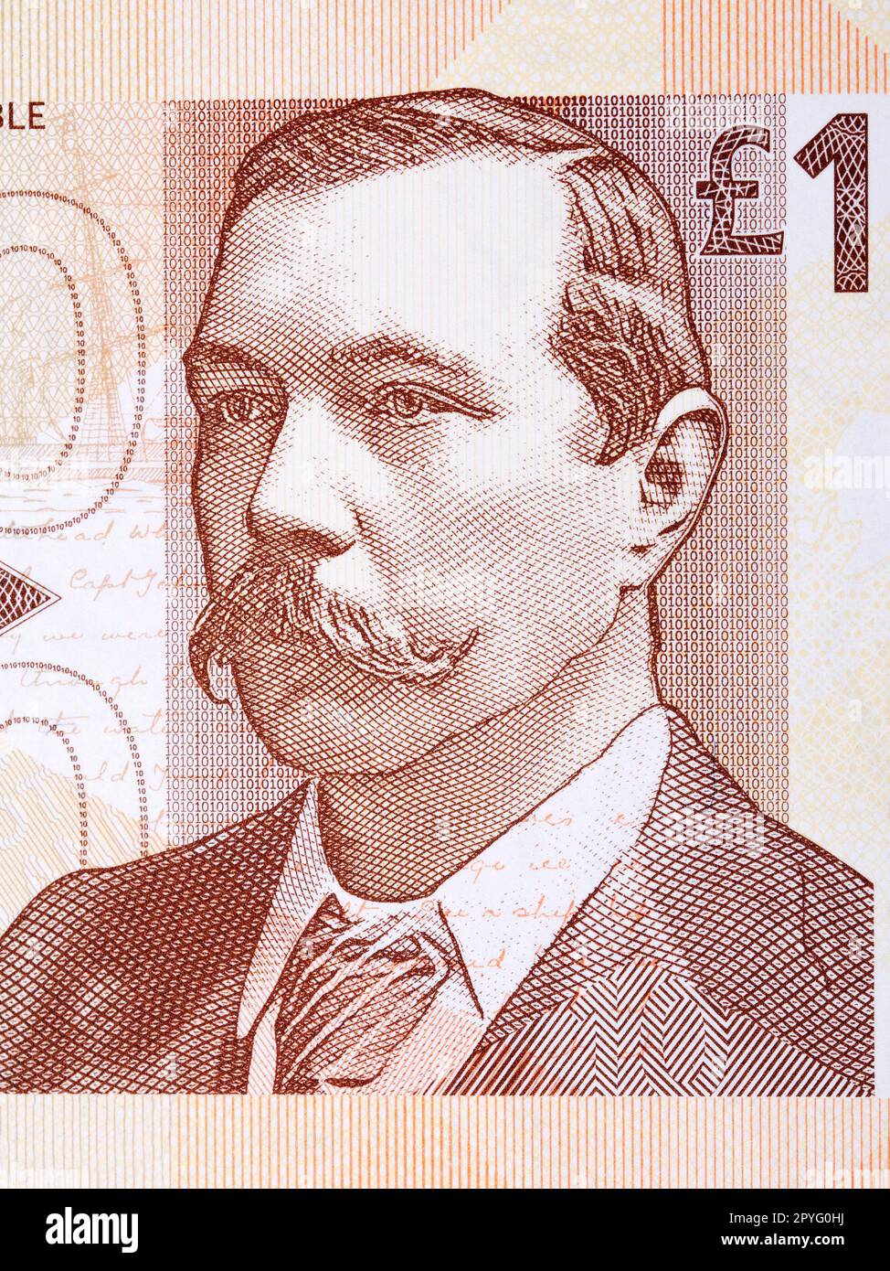 Arthur Conan Doyle a portrait from Scottish money Stock Photo - Alamy