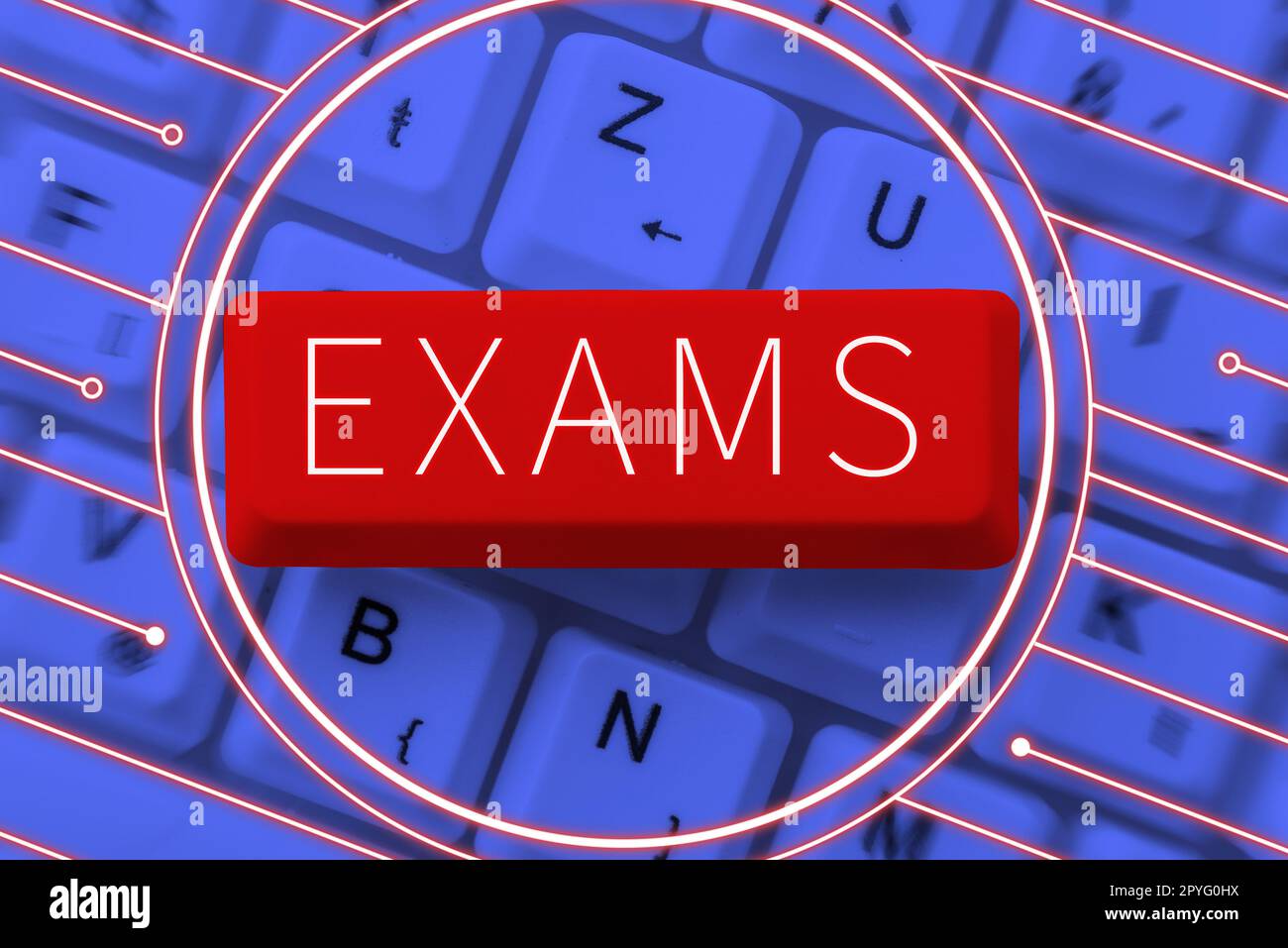 Sign displaying Exams. Concept meaning test of a specified kind to ...