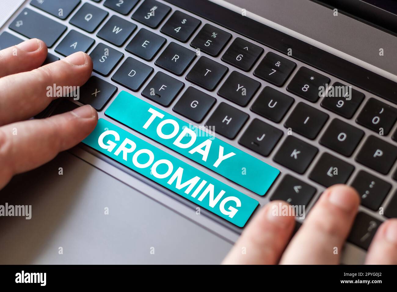 Writing displaying text Grooming. Business approach hygienic care and ...