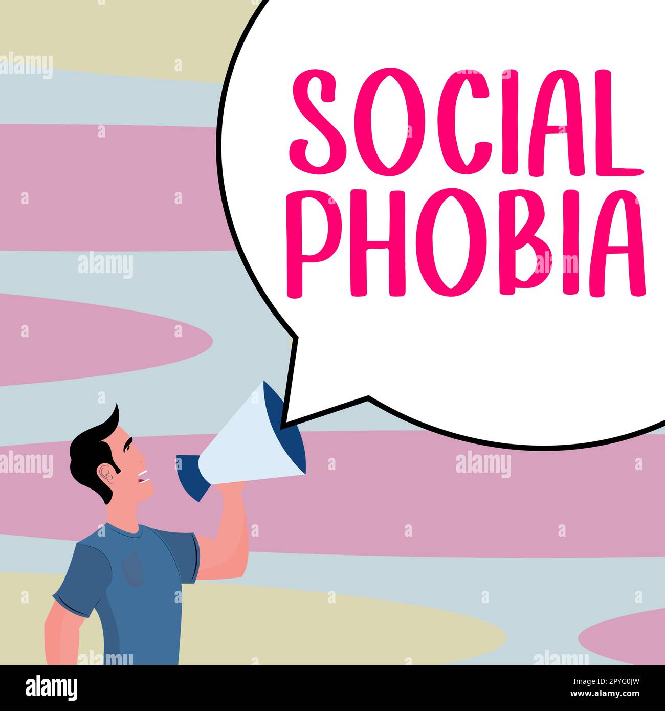 Inspiration showing sign Social Phobia. Business approach overwhelming ...