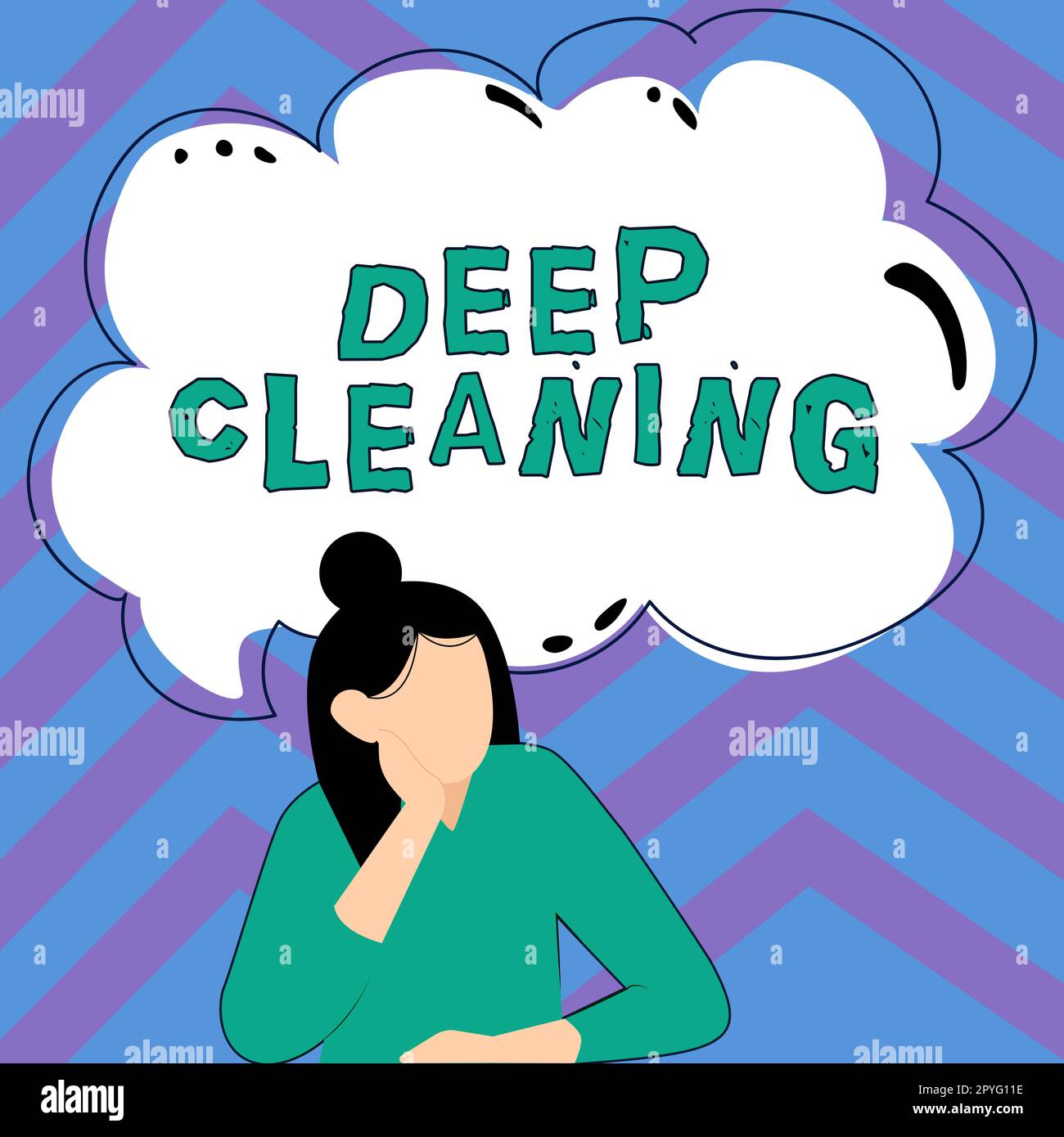 Hand writing sign Deep Cleaning. Internet Concept an act of thoroughly ...