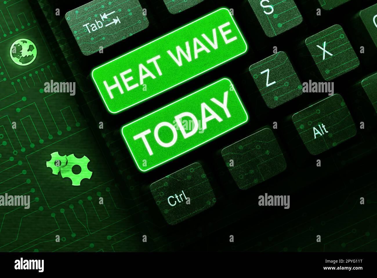 Conceptual display Heat Wave. Internet Concept a prolonged period of ...
