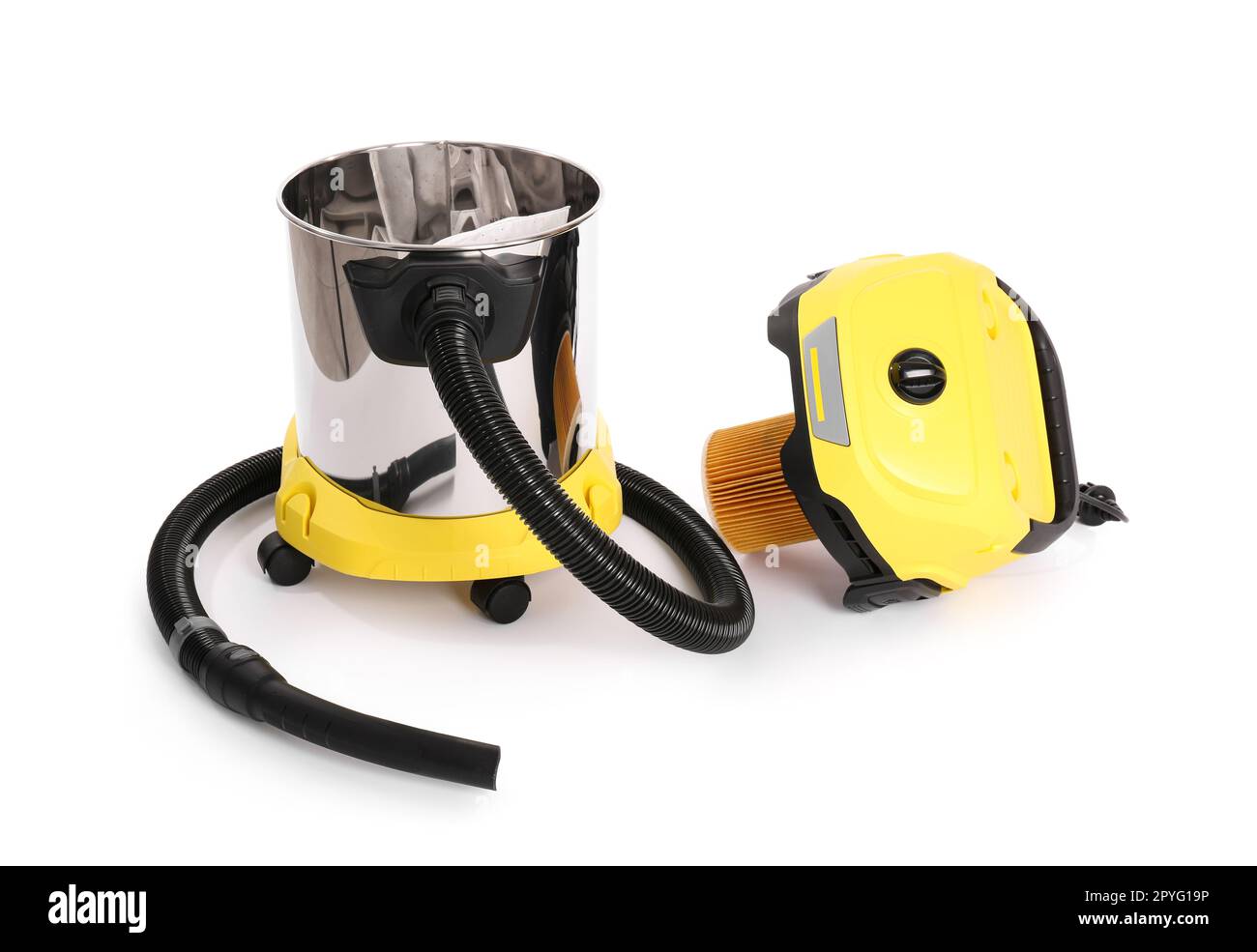 Vacuum cleaner on white background Stock Photo - Alamy