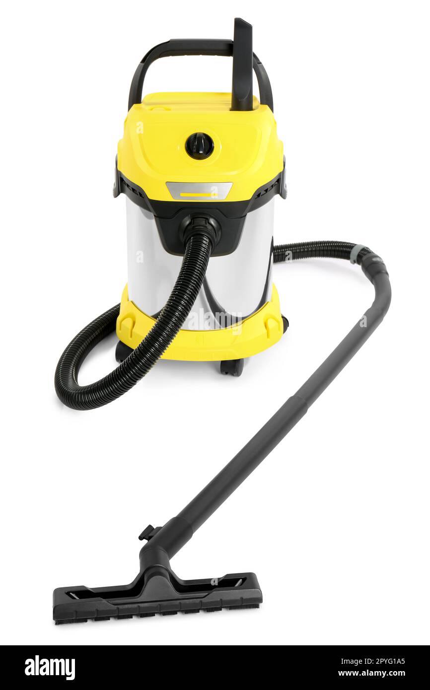 Vacuum cleaner on white background Stock Photo - Alamy